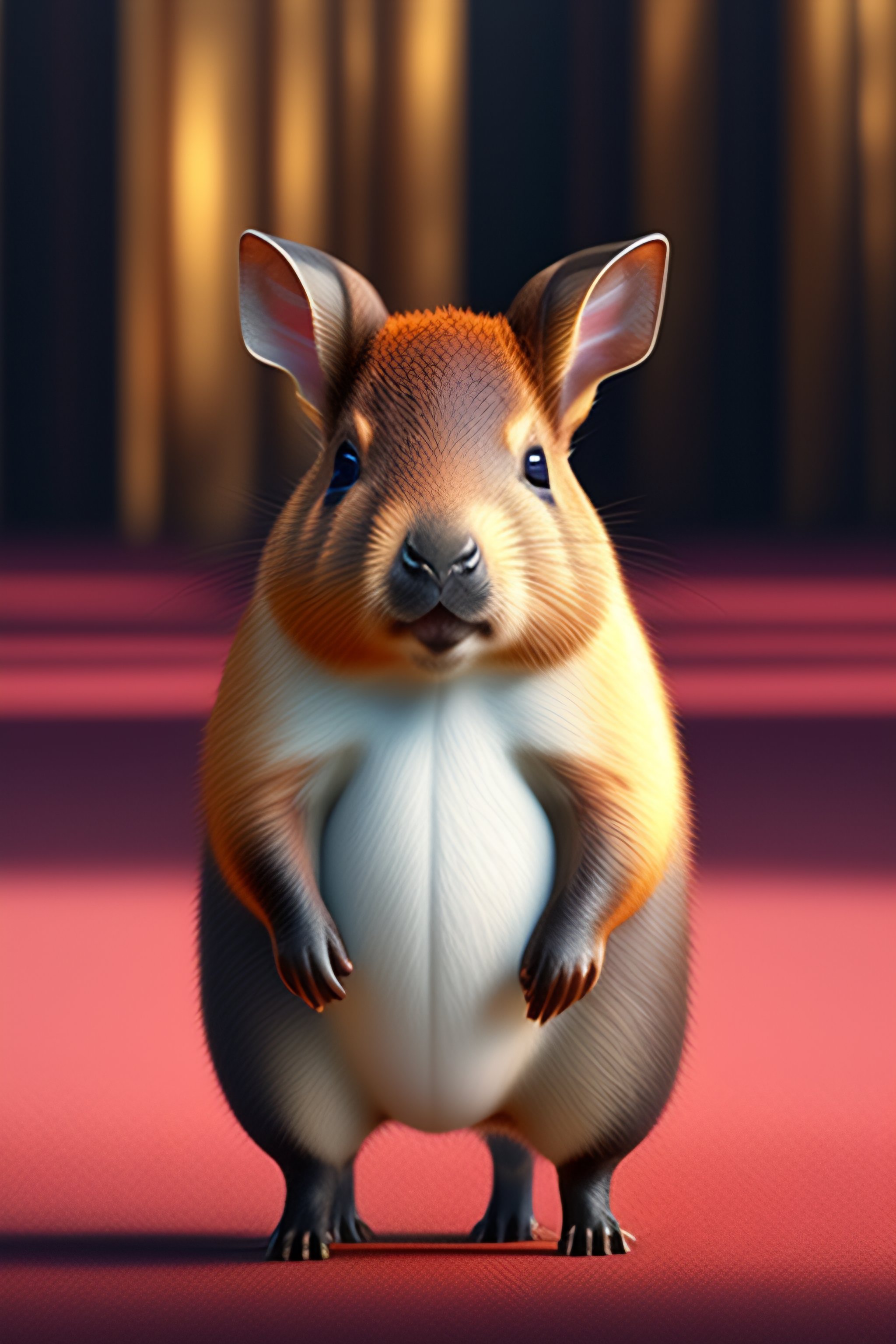 Lexica - Capybara with bad bunni hairstyle, a supreme tracksuit