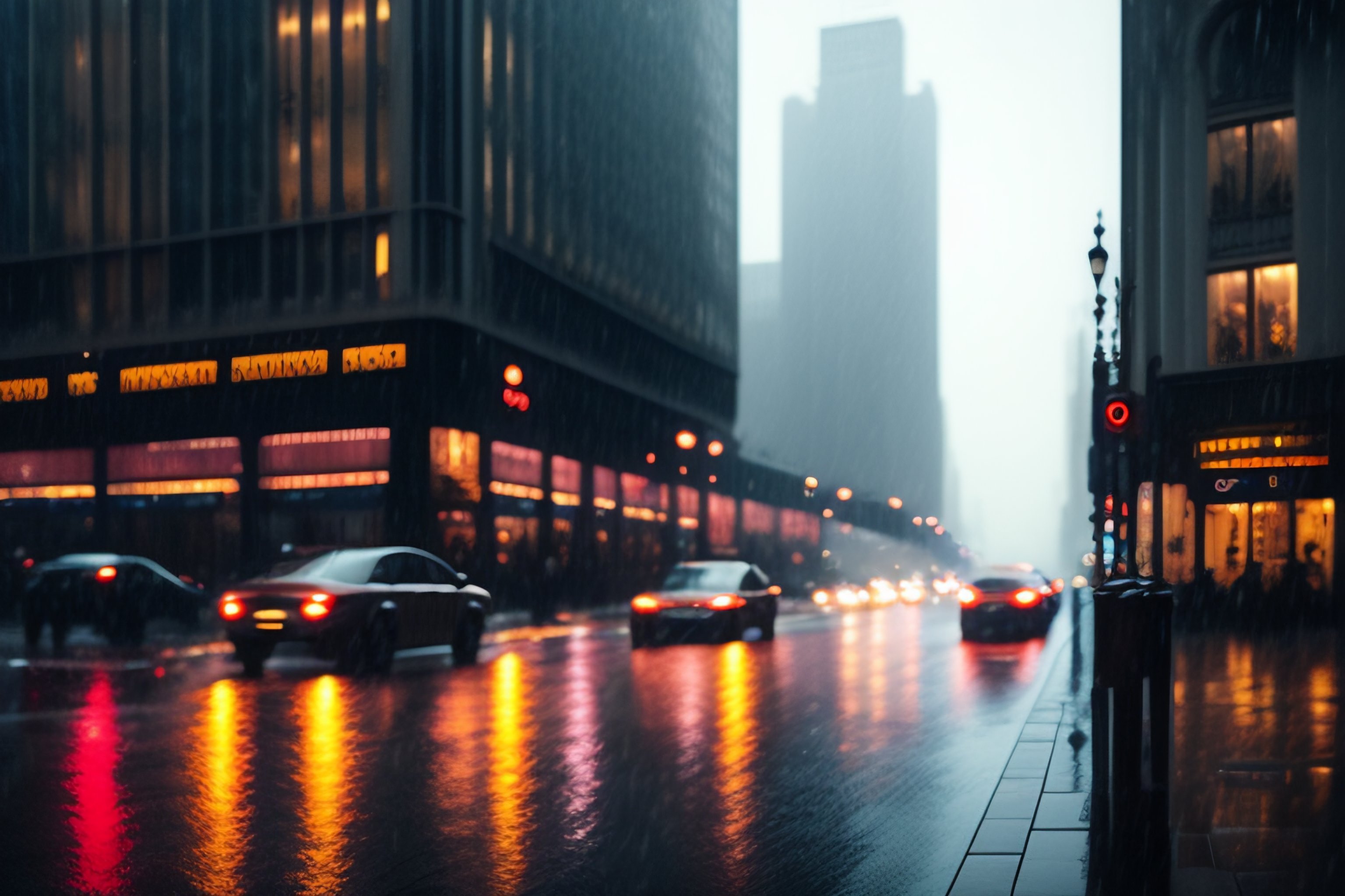 Lexica - Monster in the rain in the city