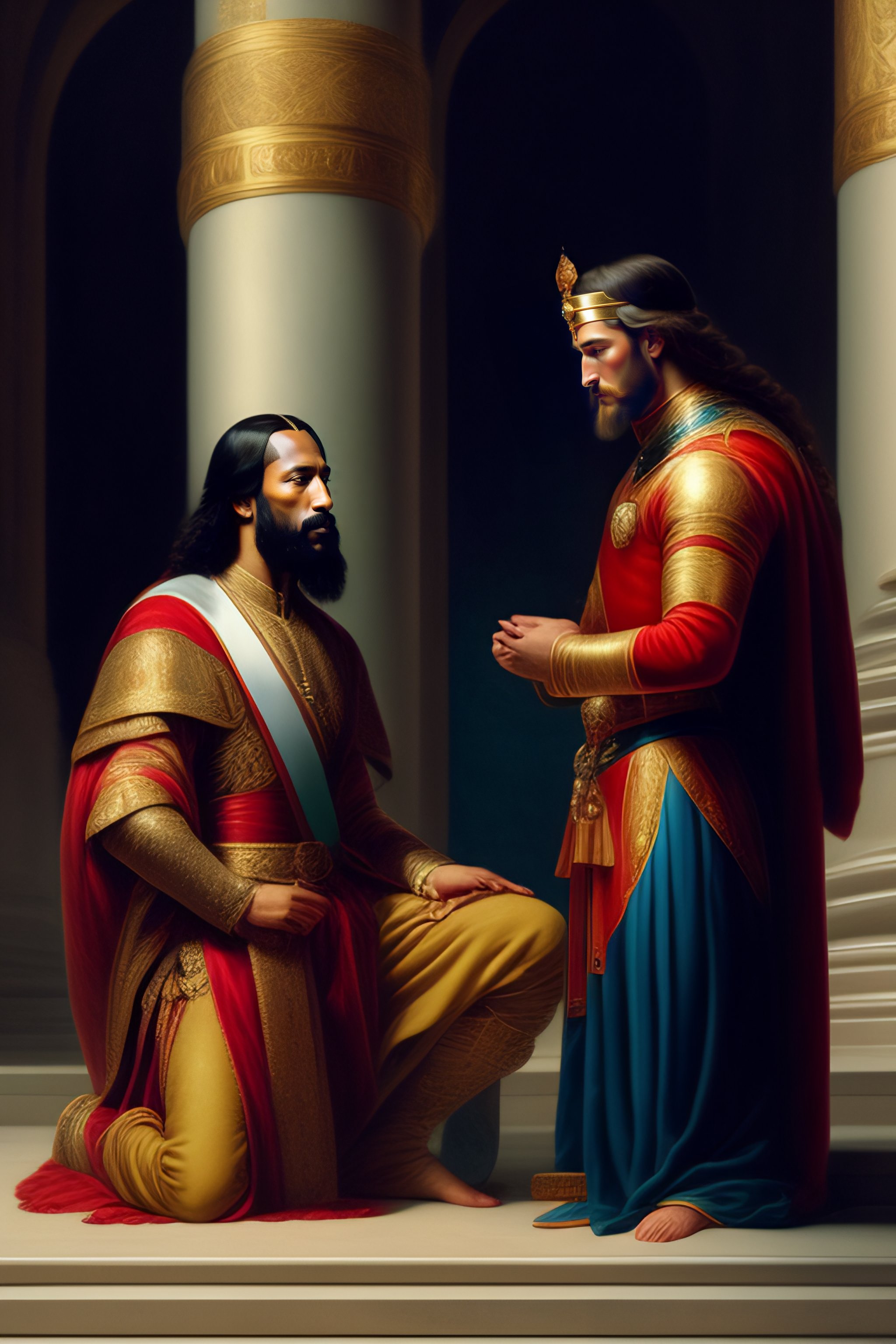 Kneeling Before King