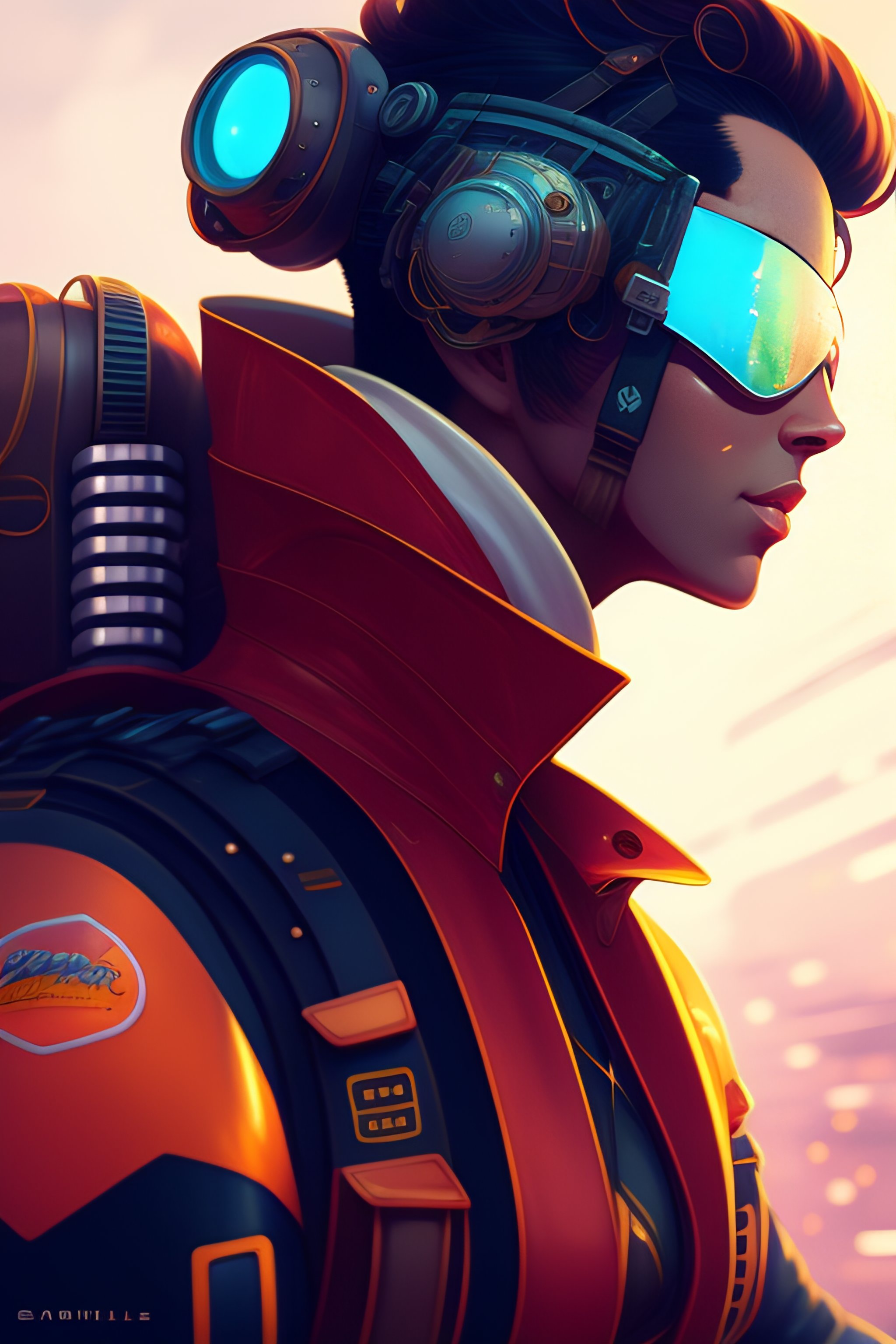 Lexica - Chris Evans driving a a steampunk-cyberpunk Jetpack, style of ...