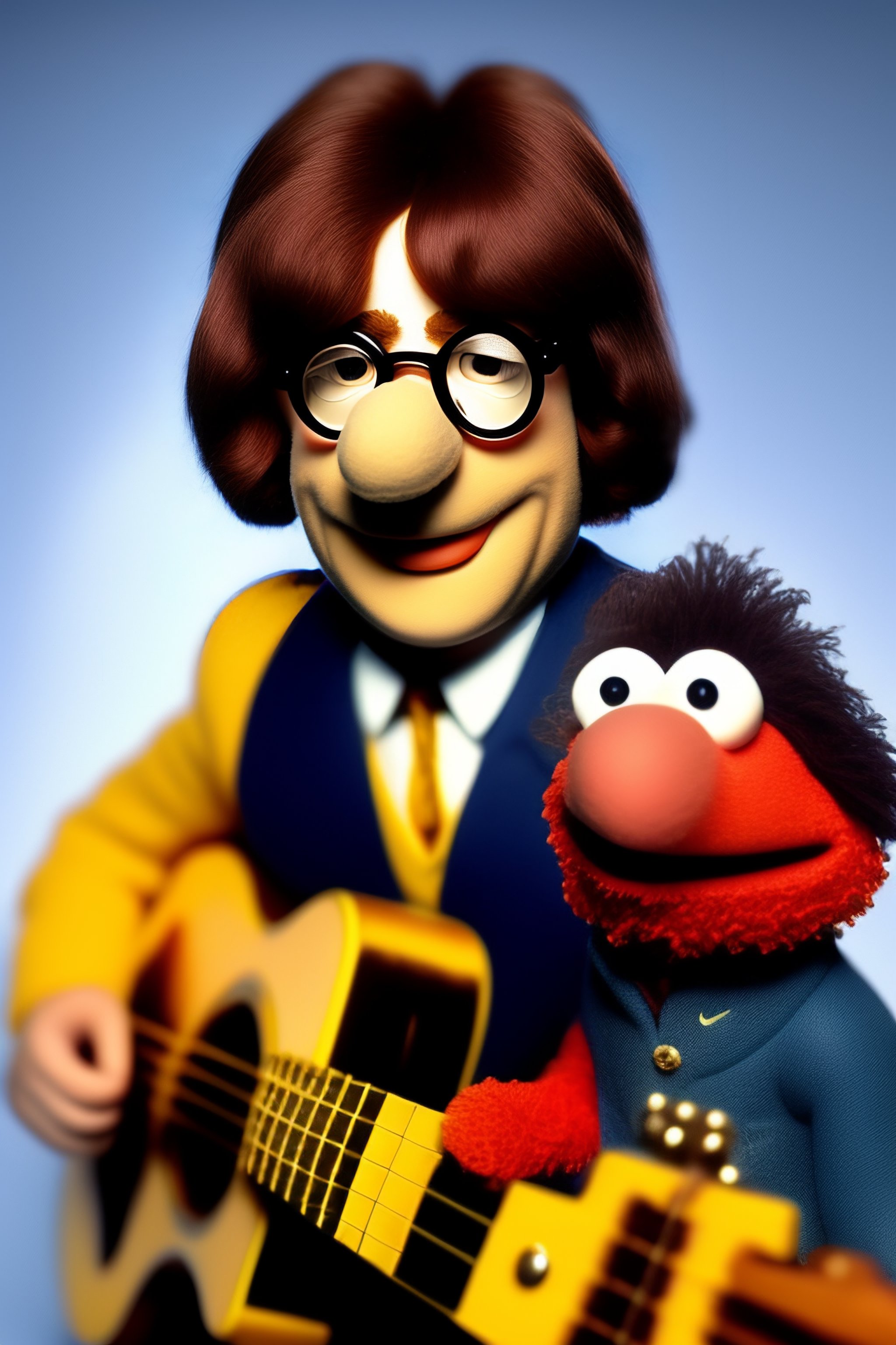 Lexica - John Lennon as a muppet, playing guitar