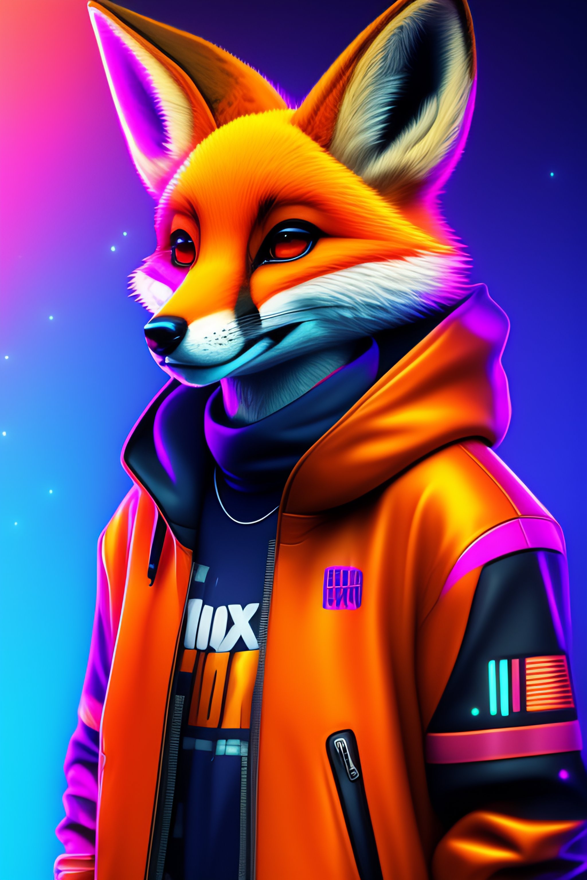 Lexica - Fox fursona,cyberpunk clothes, Zootopia style,furry style,neon ...