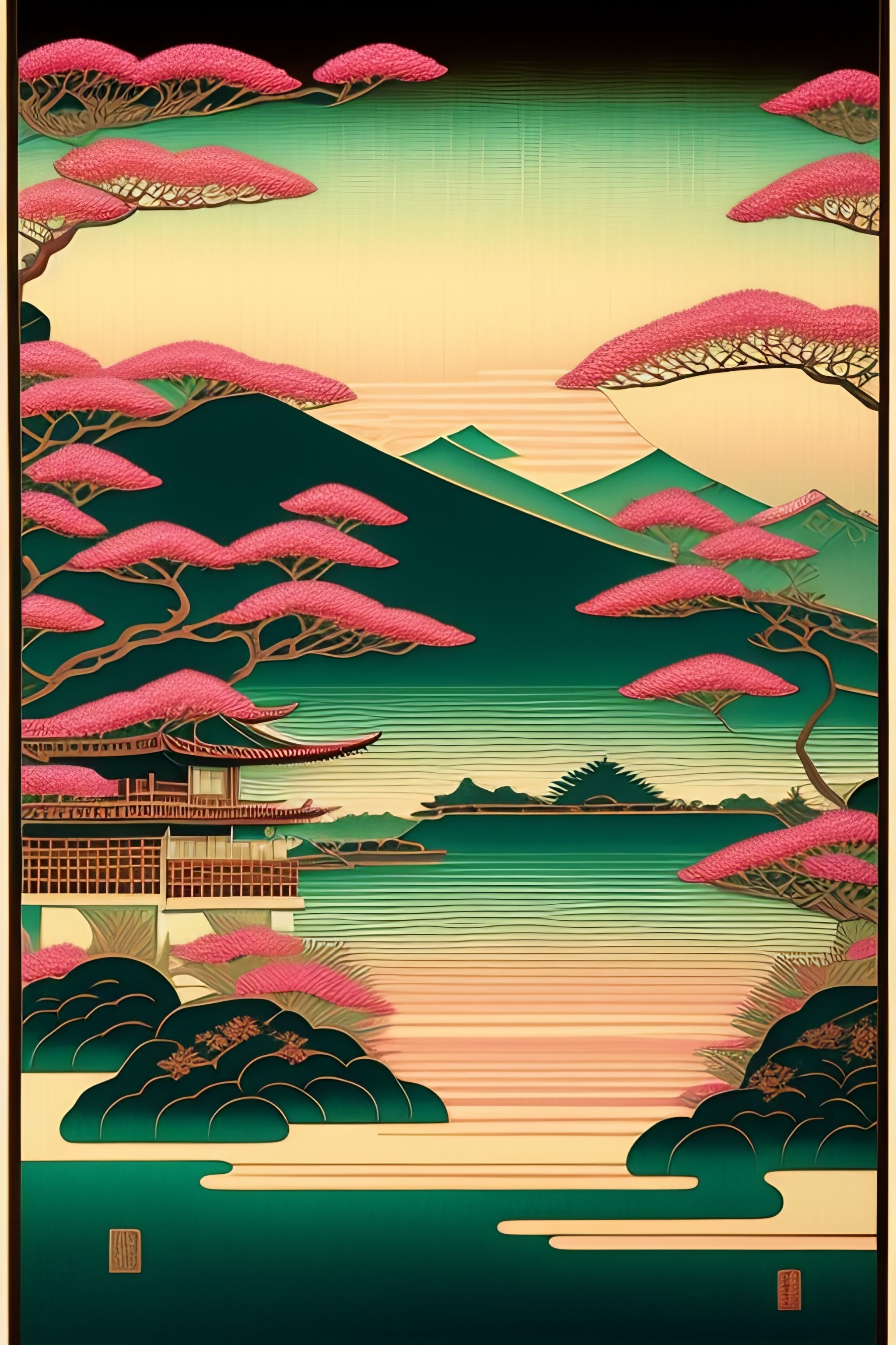 Lexica - 2D artwork Woodblock print by Taguchi Tomoki, Yatsuo no ...