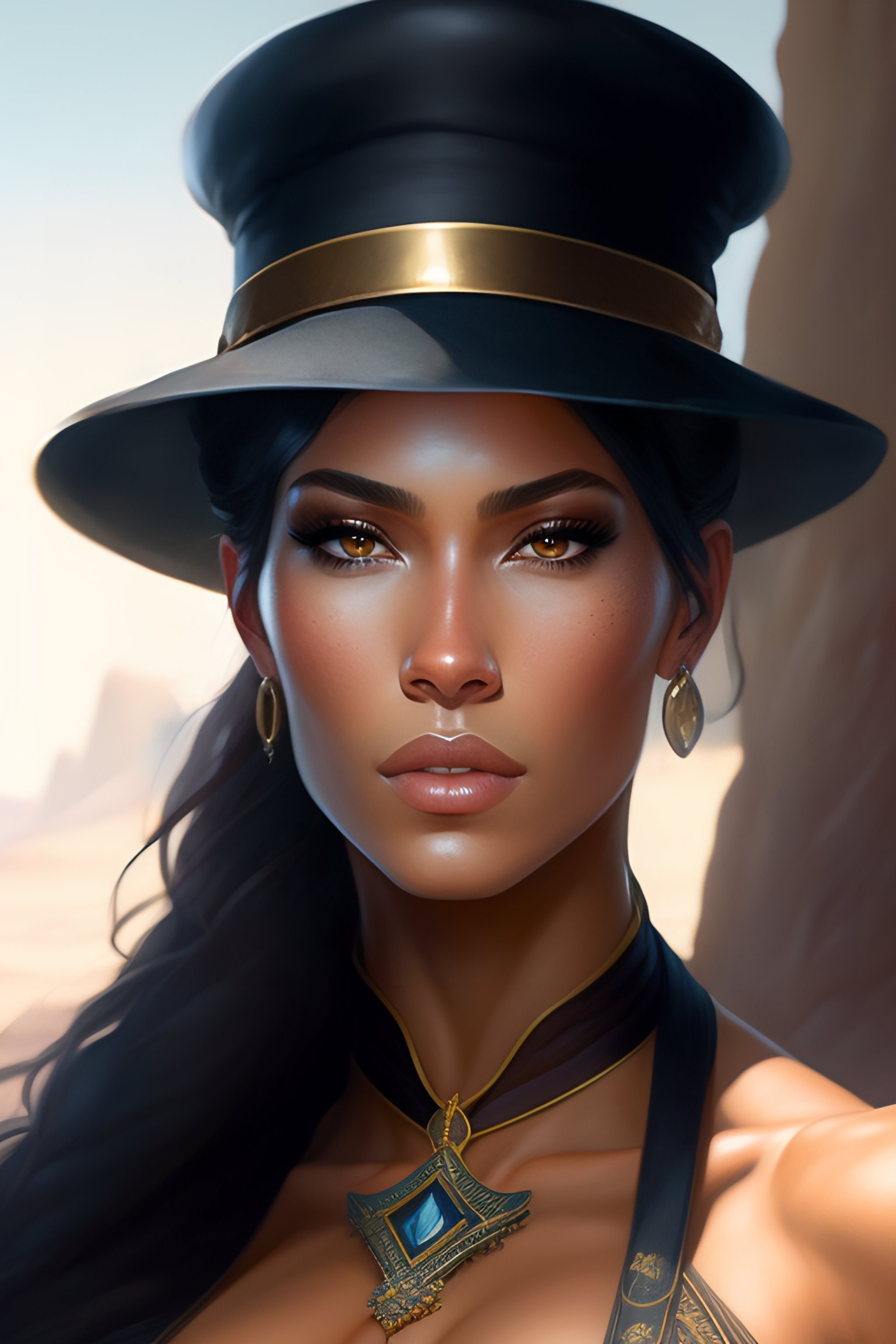 Lexica - Highly detailed portrait mixed race woman adventurer, black ...