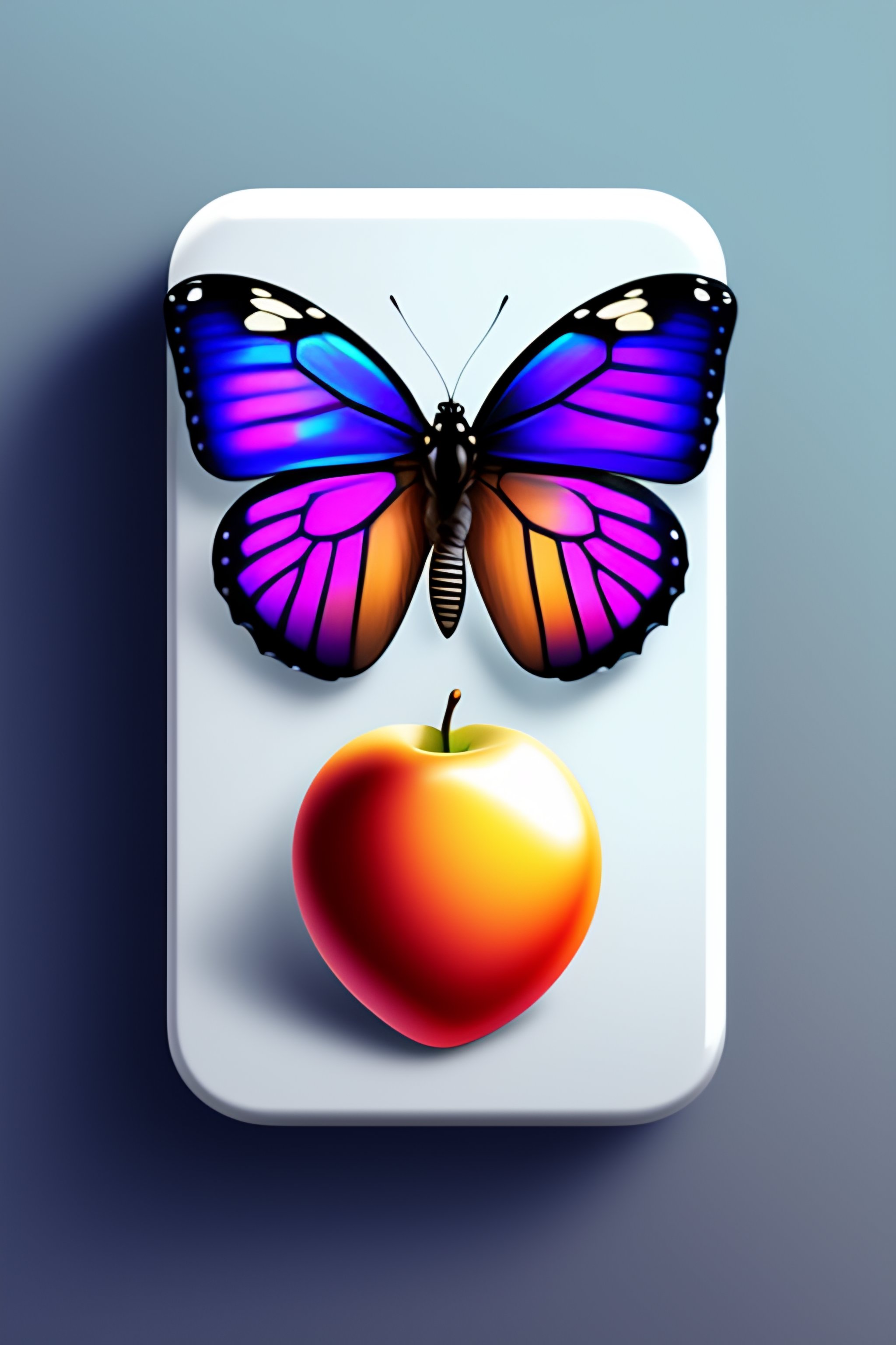 Lexica - IOS app icon design of a skeuomorphic butterfly. Dribbble. Behance