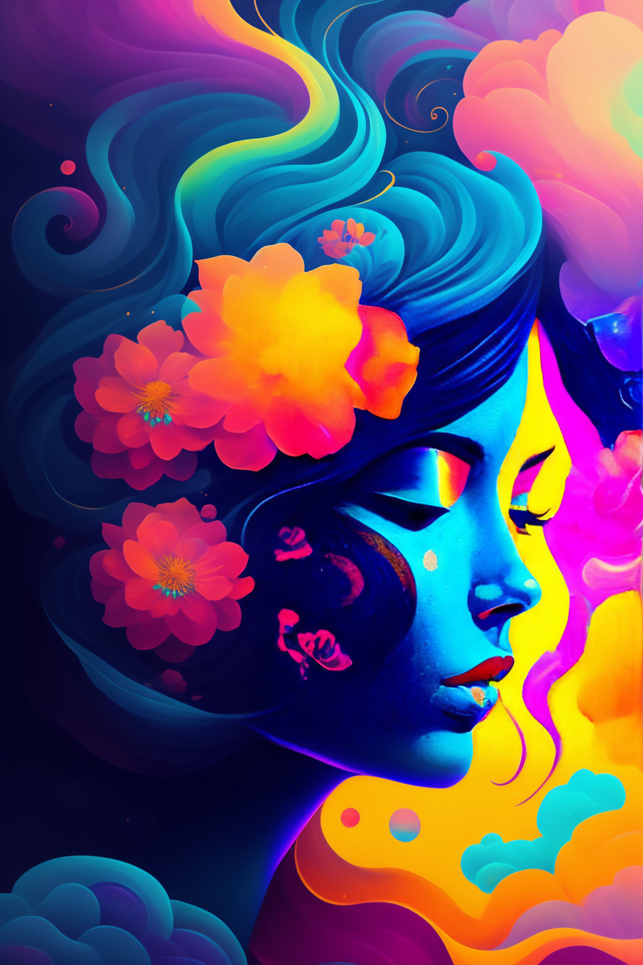 Lexica - Flowery face tattoos, by petros afshar, ross tran, peter ...