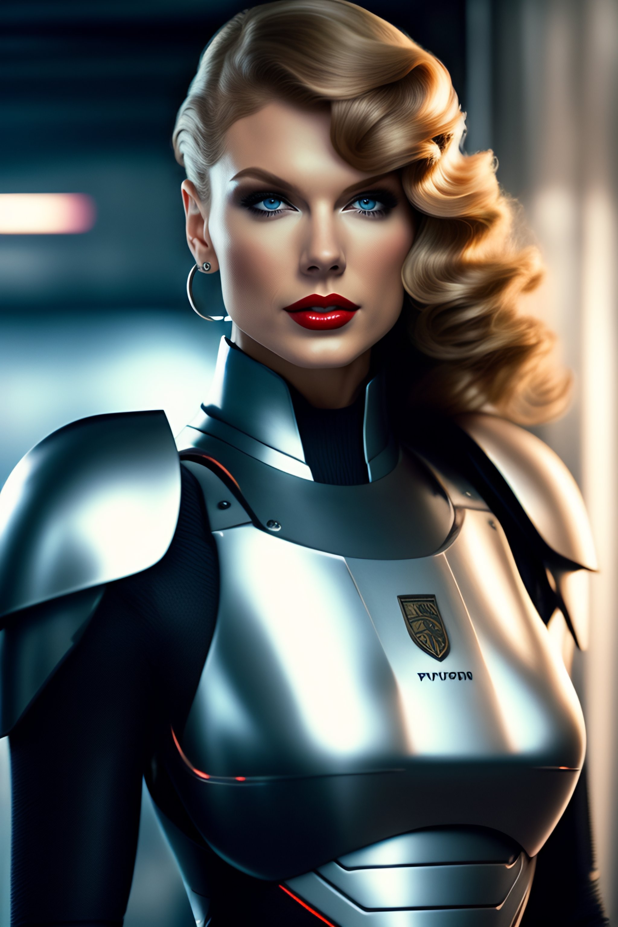 Lexica - Taylor swift as robocop, a character side portrait, realistic ...
