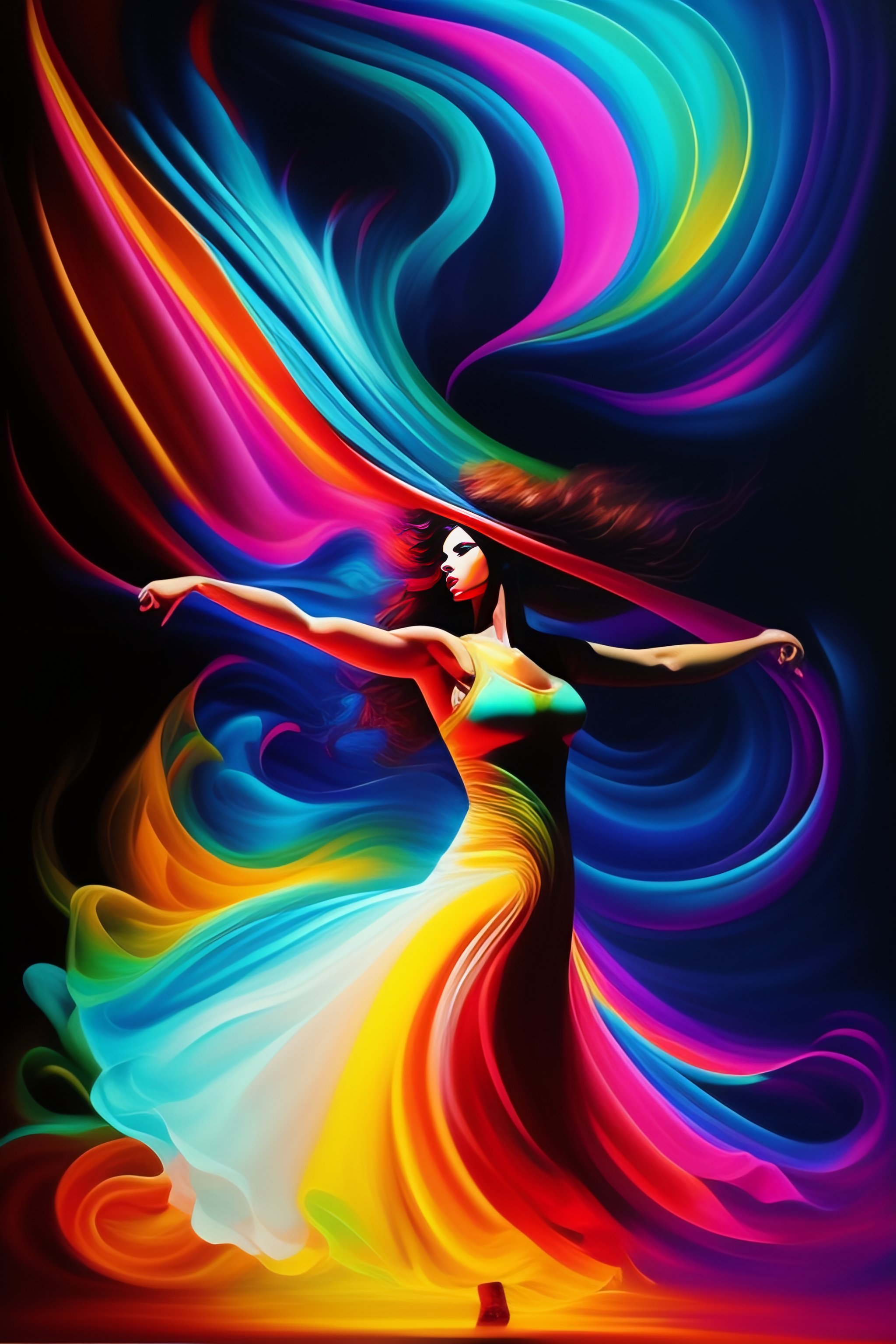 Lexica - Female dancer in movement, latin dance, super abstract ...