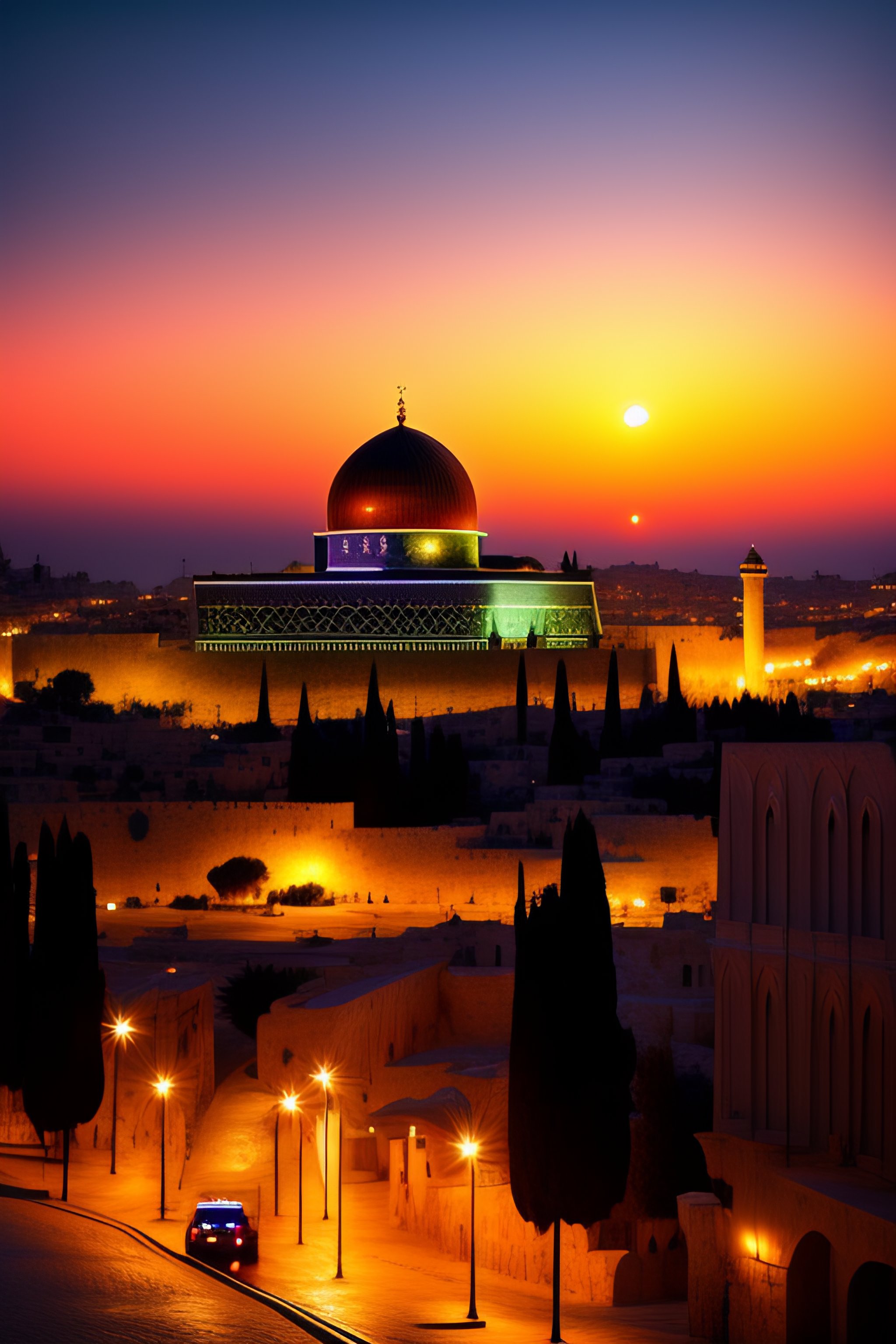 Lexica - Jerusalem at sunset, insanely realistic