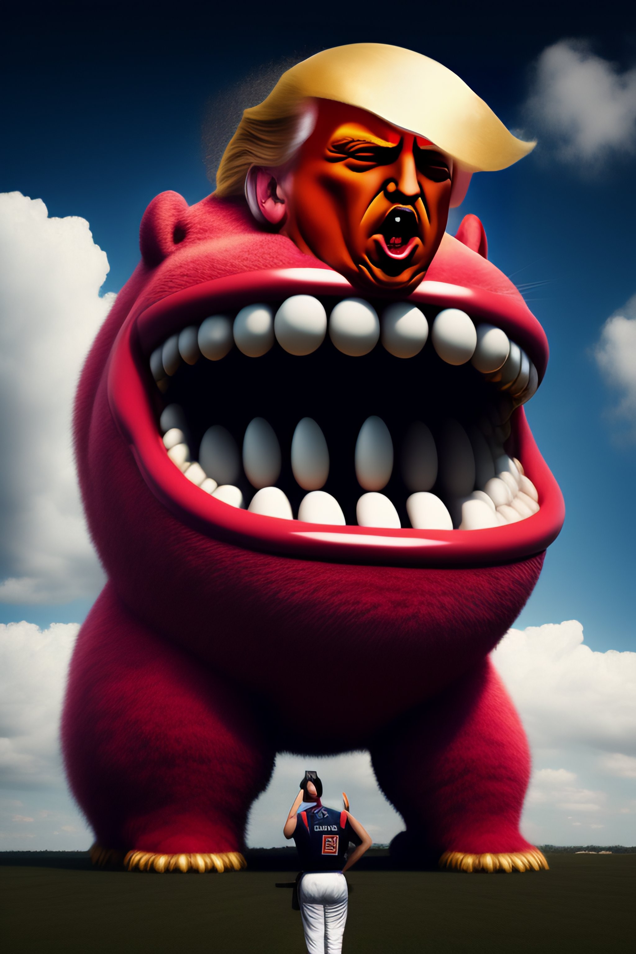 Lexica - Donald Trump as a Giant monster