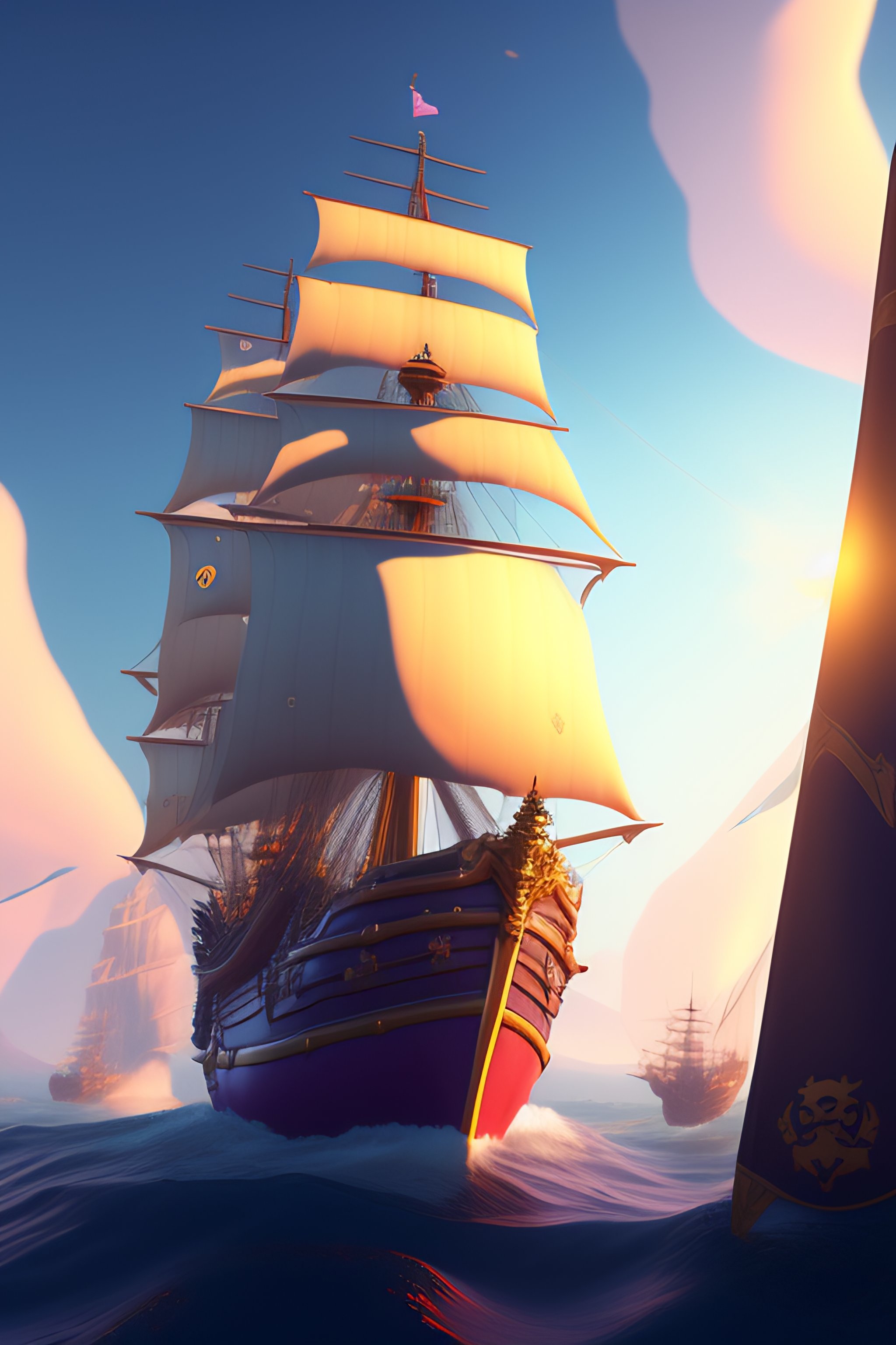 Jolly Roger Ship Sketch
