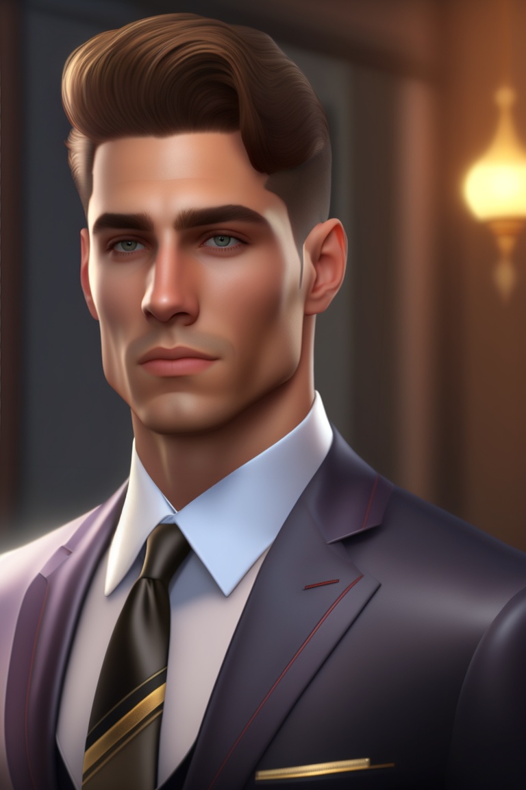 Lexica - Handsome mafia man, 41 years old, looking serious, with short ...