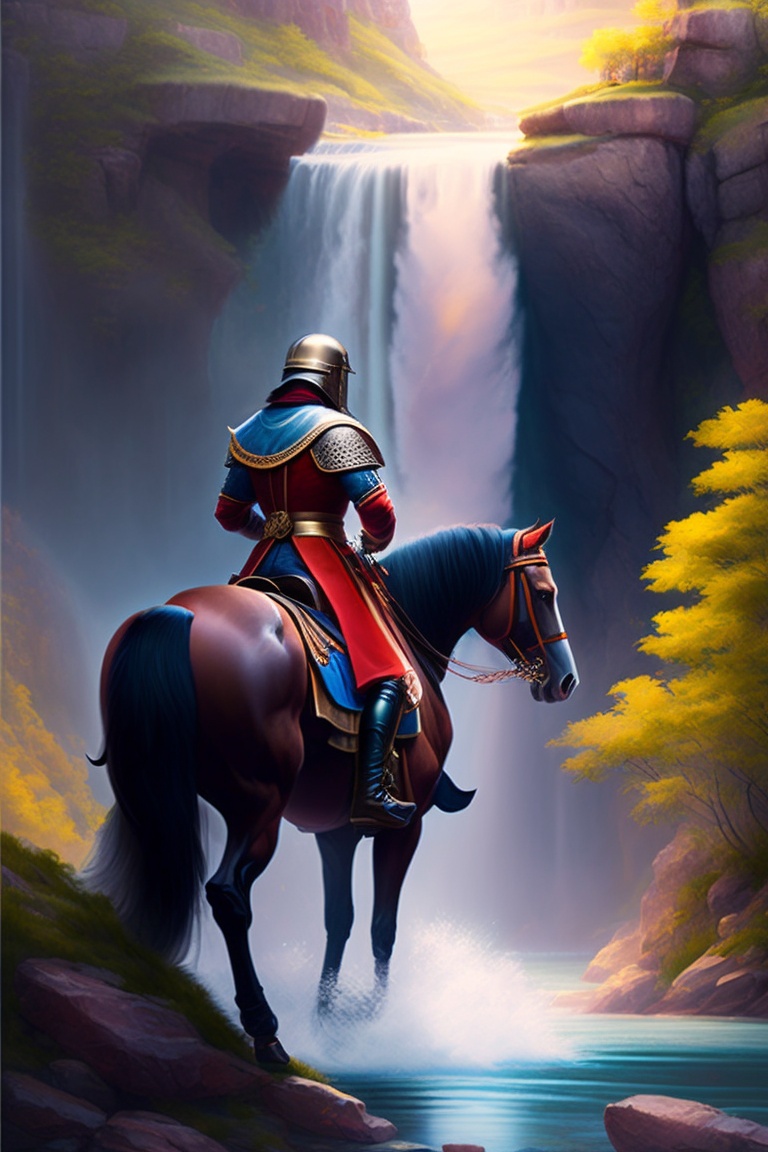 Lexica - The thundering sound of water echoes around a gallant knight ...