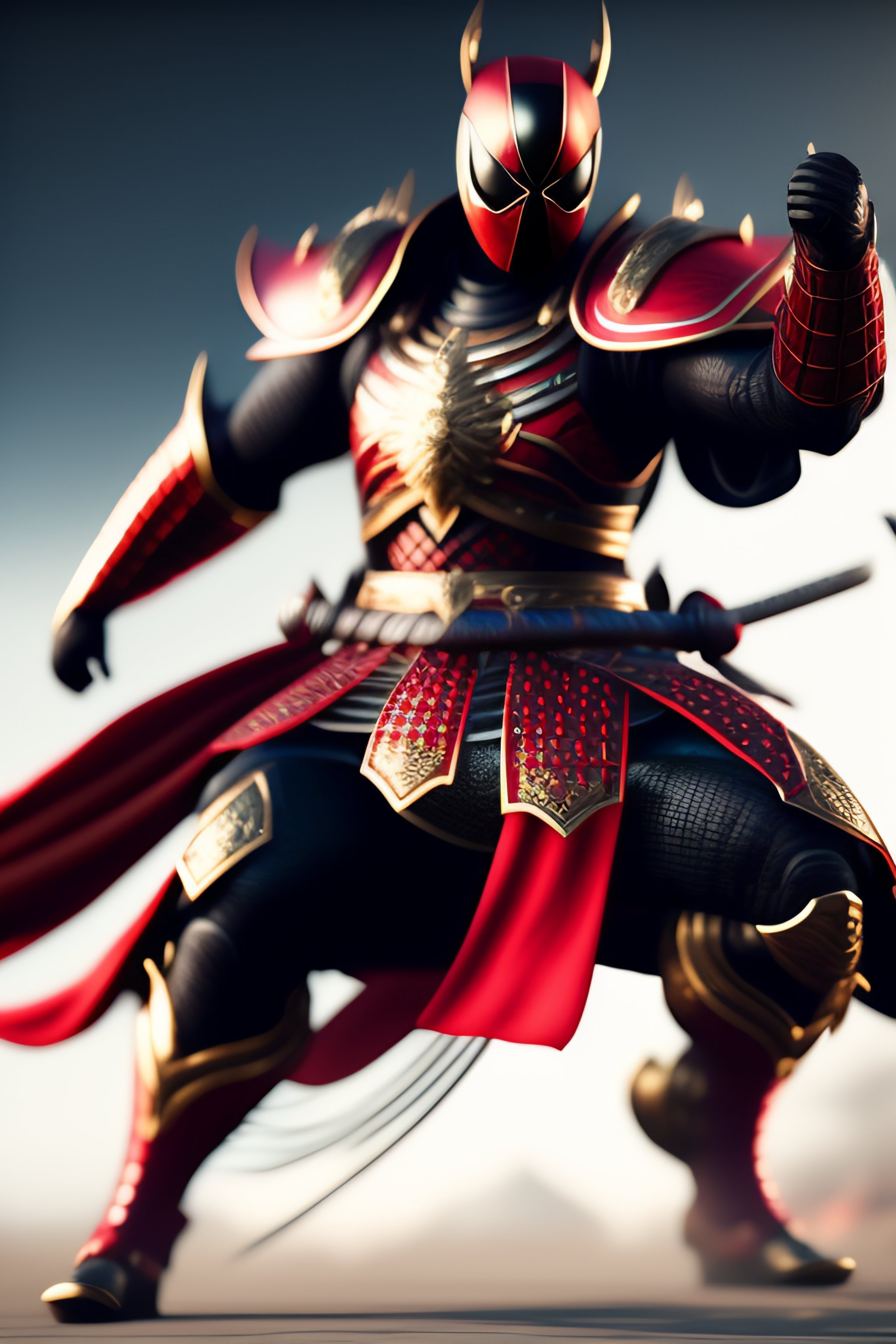 Lexica - Photo of full samurai armor dynasty warrior spiderman, 8k
