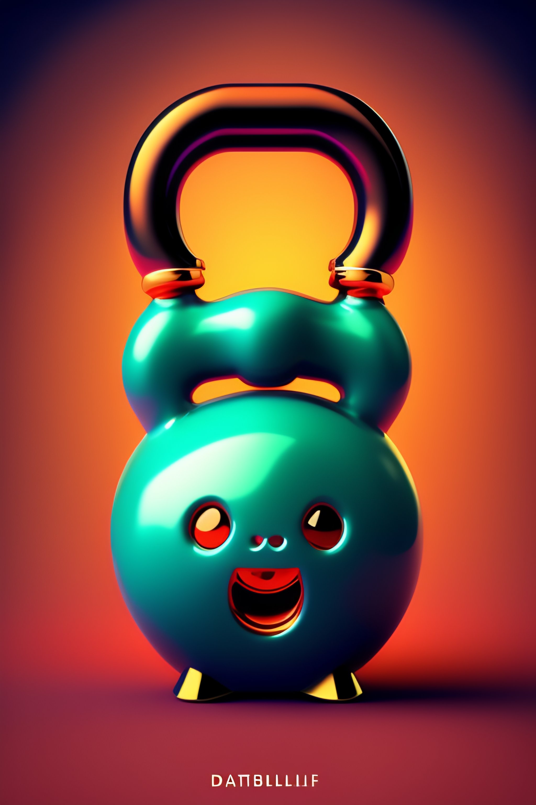 Lexica - Diabolical cartoon kettlebell, fantasy, dreamlike, surrealism ...