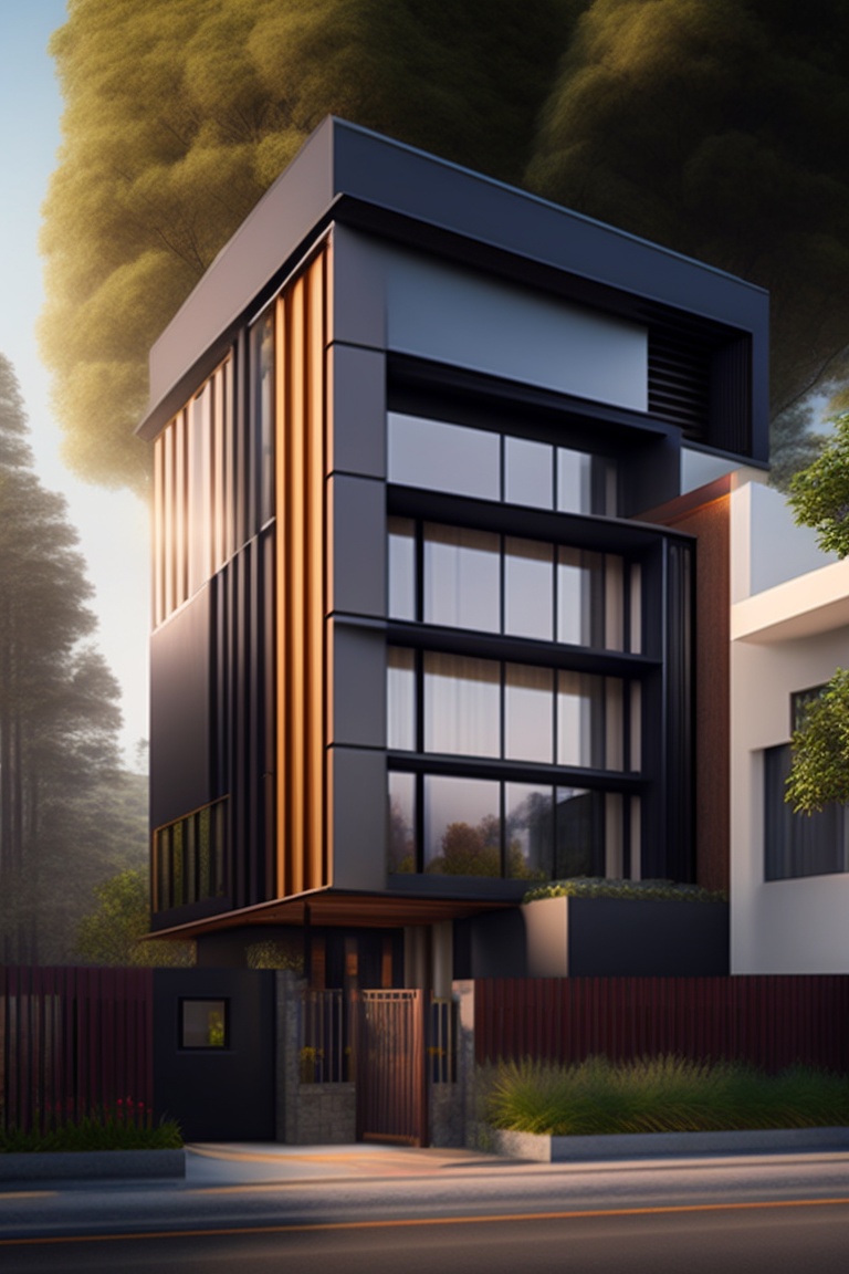 Lexica - A g+2 residential indian building design with glass railing ...