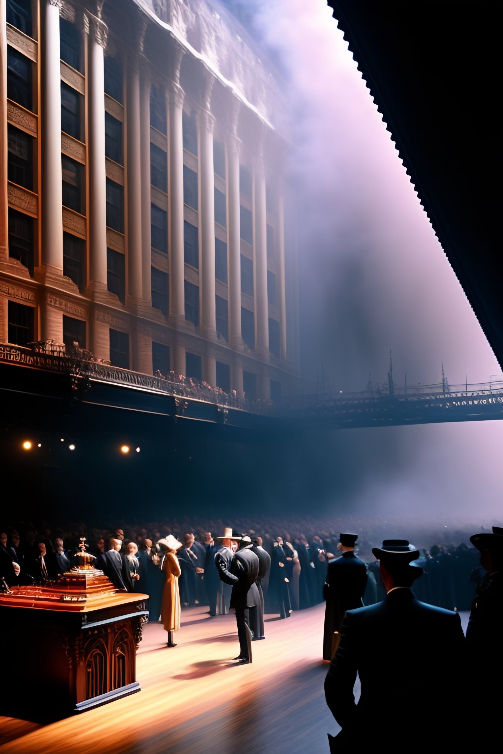 Lexica - 1920s stage setting, Smokey New York scene