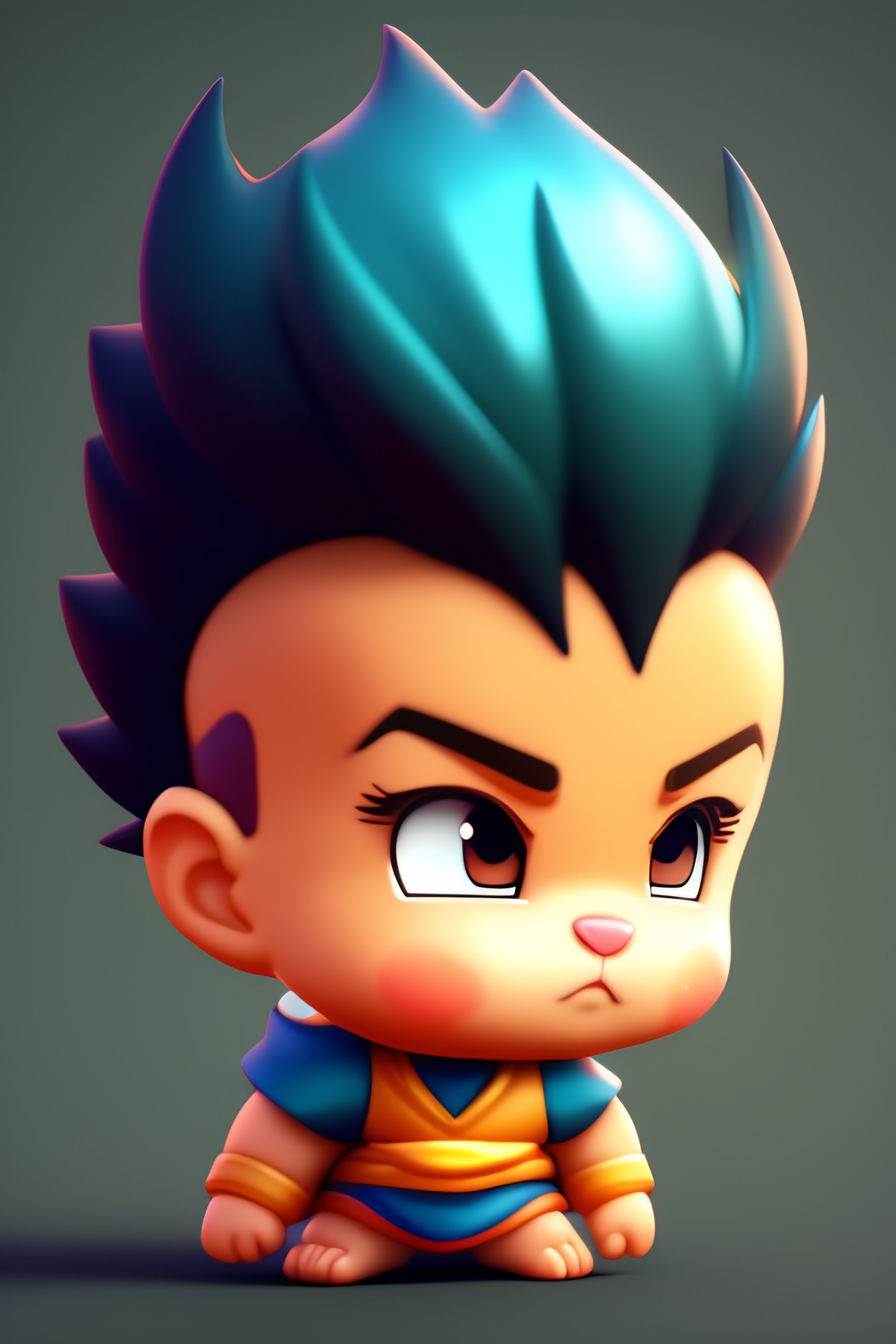 Lexica - Cute and adorable cartoon goku baby, fantasy, dreamlike ...