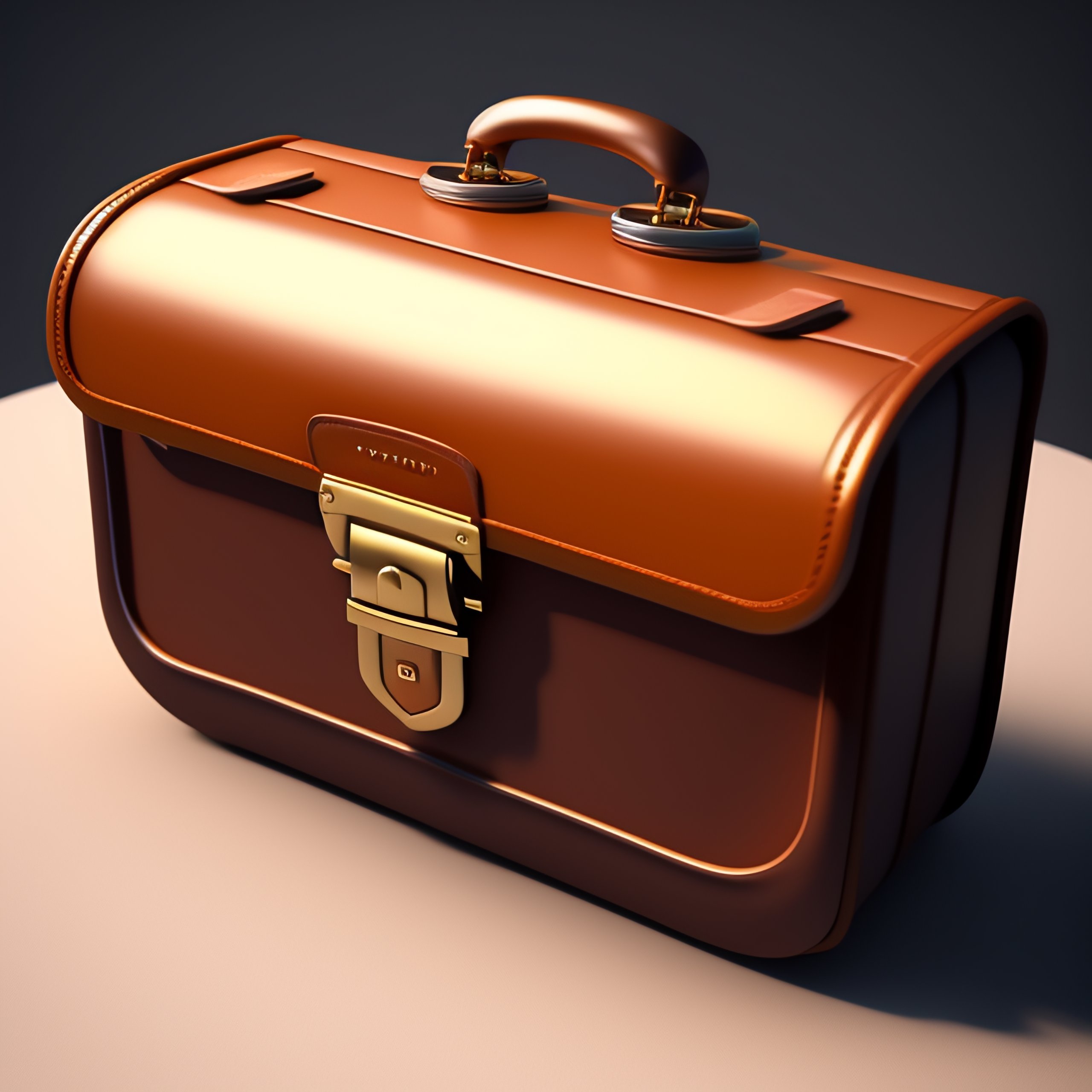 Lexica - Briefcase illustration, clay material, 3d render, minimalism style