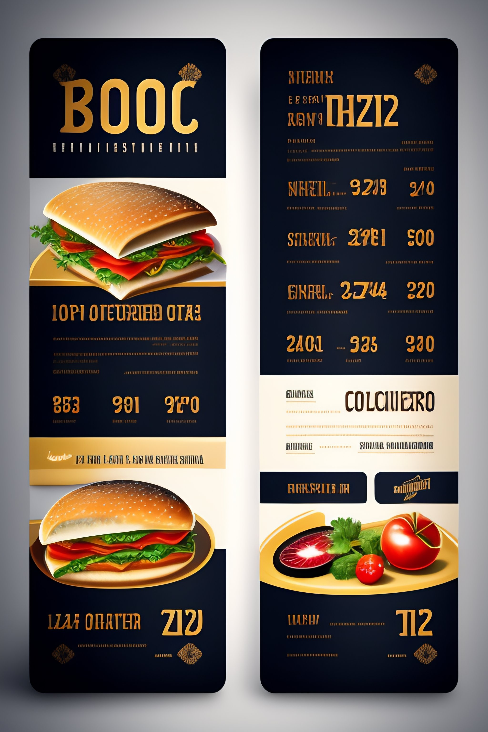 Lexica - Logo, bocata, menu, chapa
