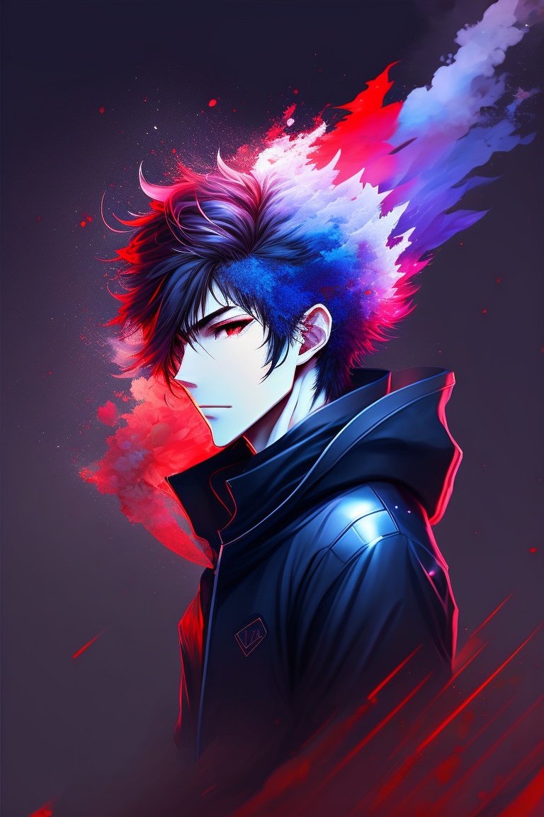Lexica - INPUT = anime guy OUTPUT = anime guy with a black hoodie ...