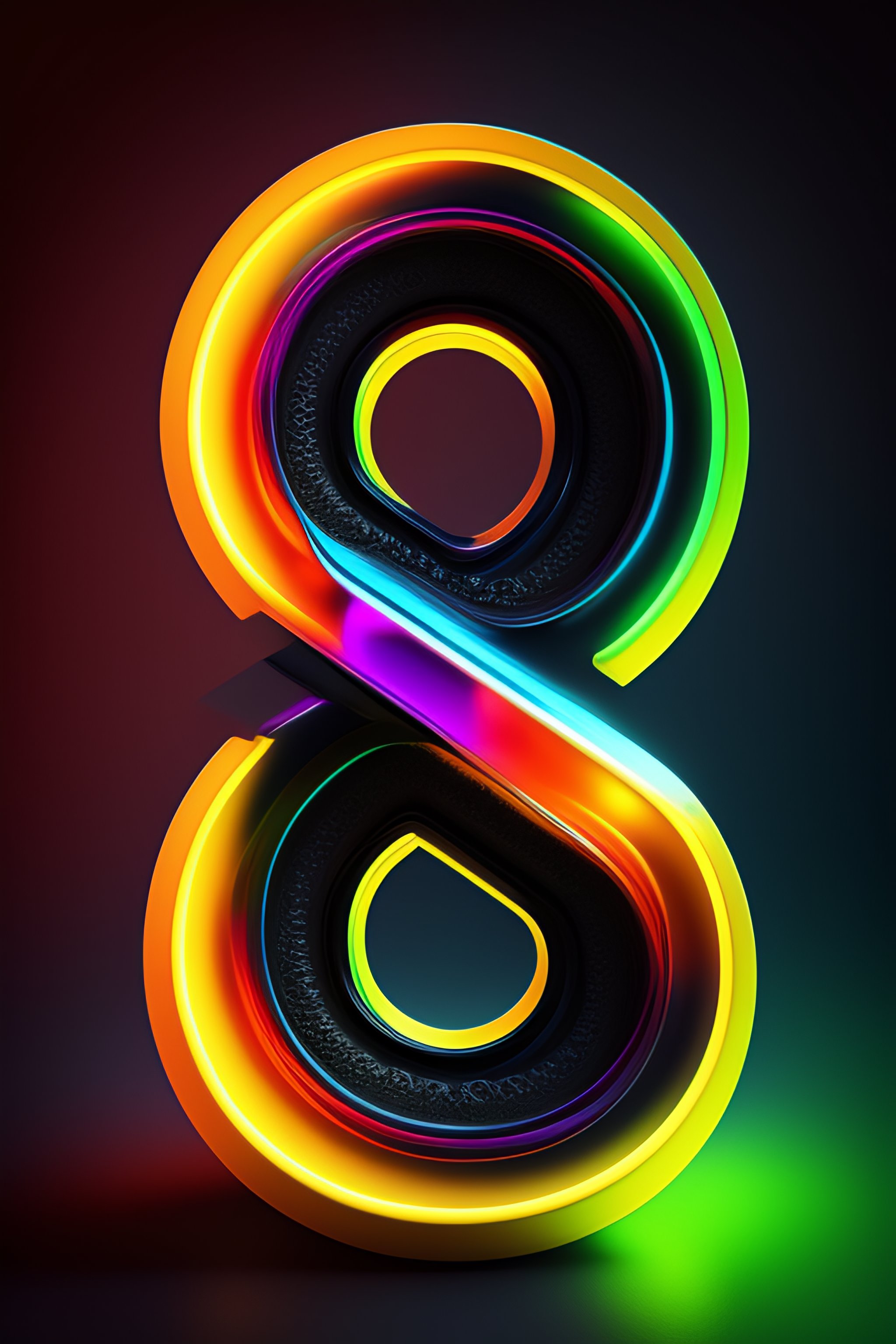 Lexica - 3d typography made of ferrofluid, letter “A”, with neon color particels, cells ...