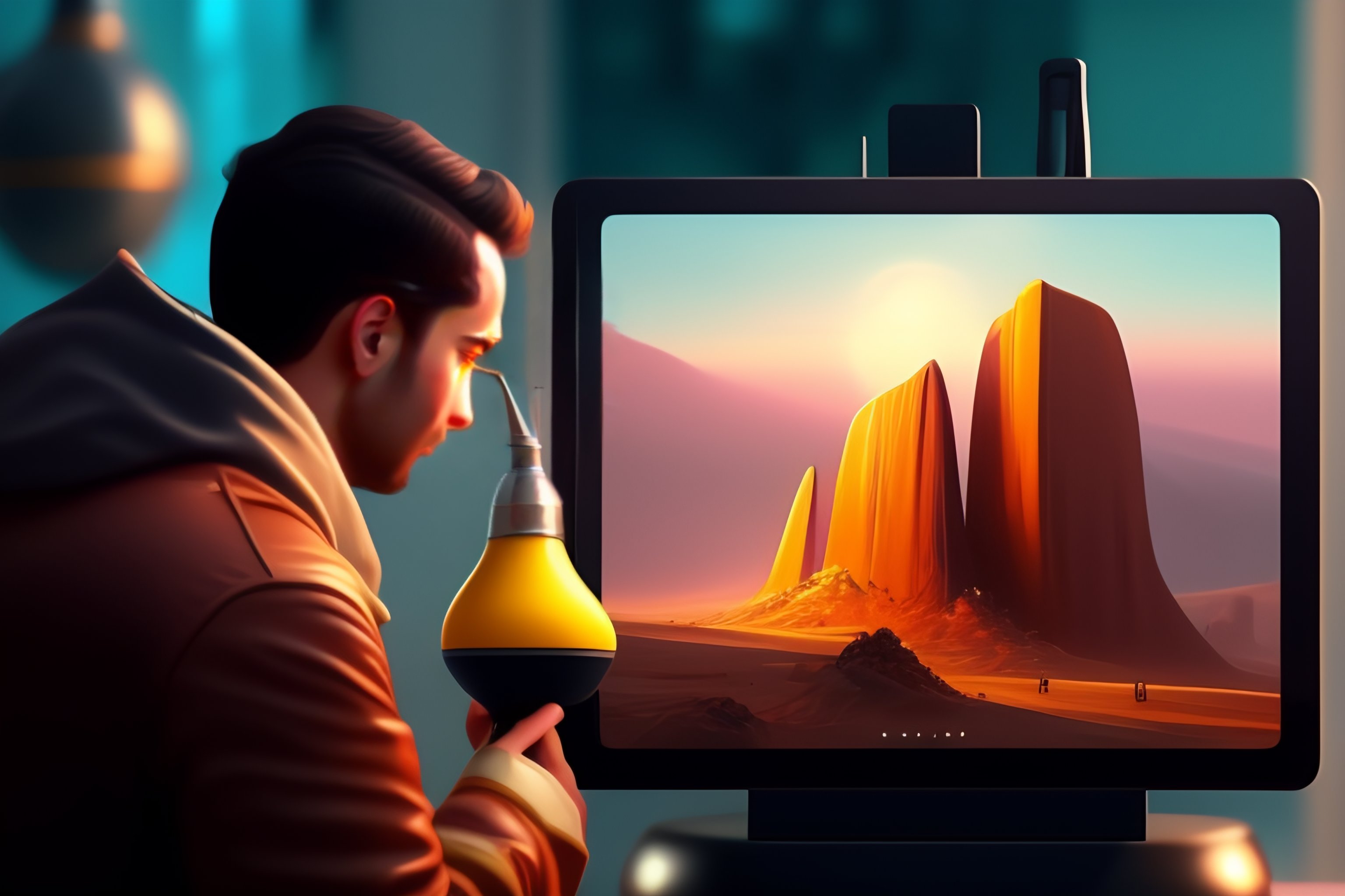 Lexica - Create a simcard on the tableDigital painterly, Photobash ...