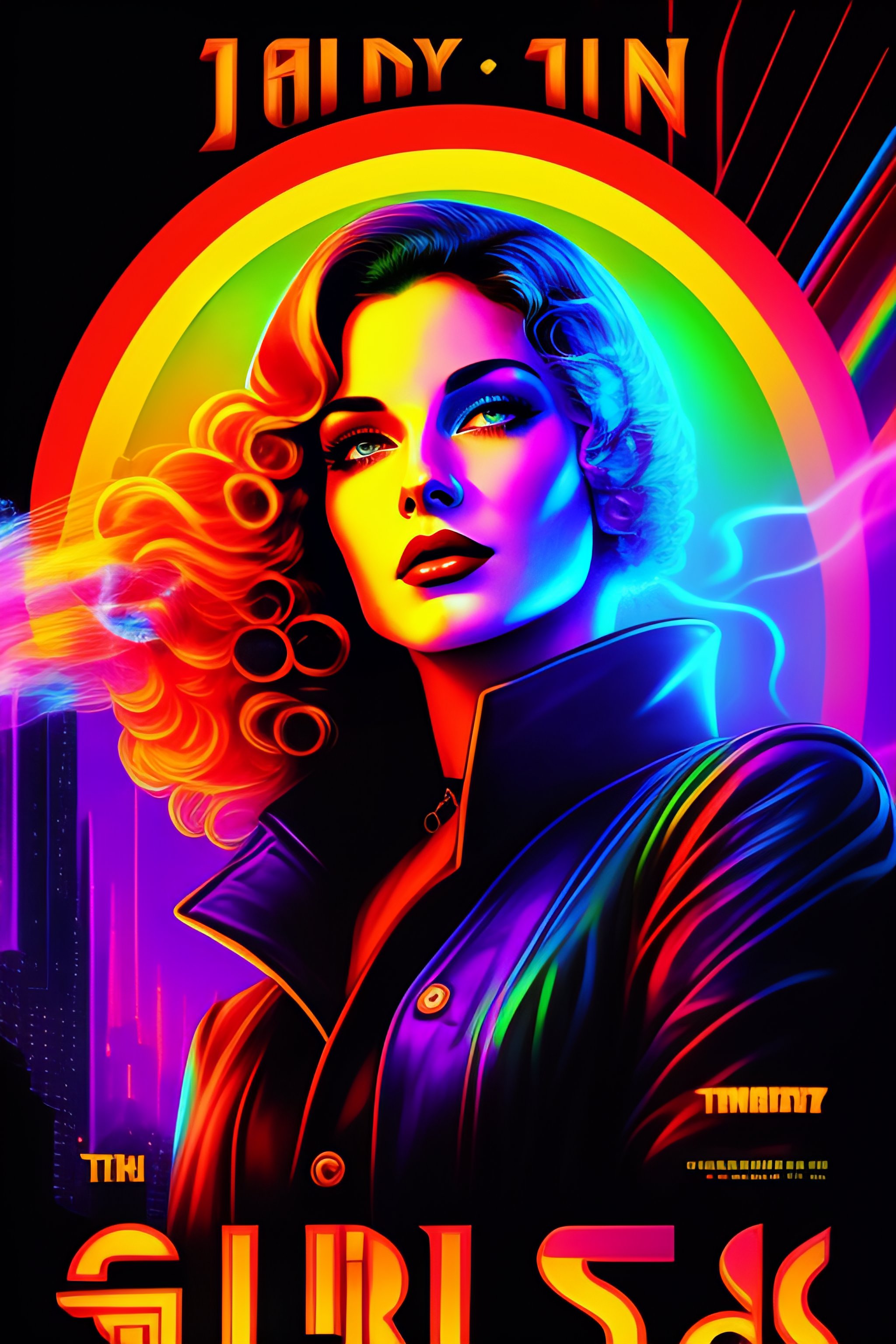 Lexica - Grunge Vintage full Shot 1920's cartoon Poster with Cyberpunk ...