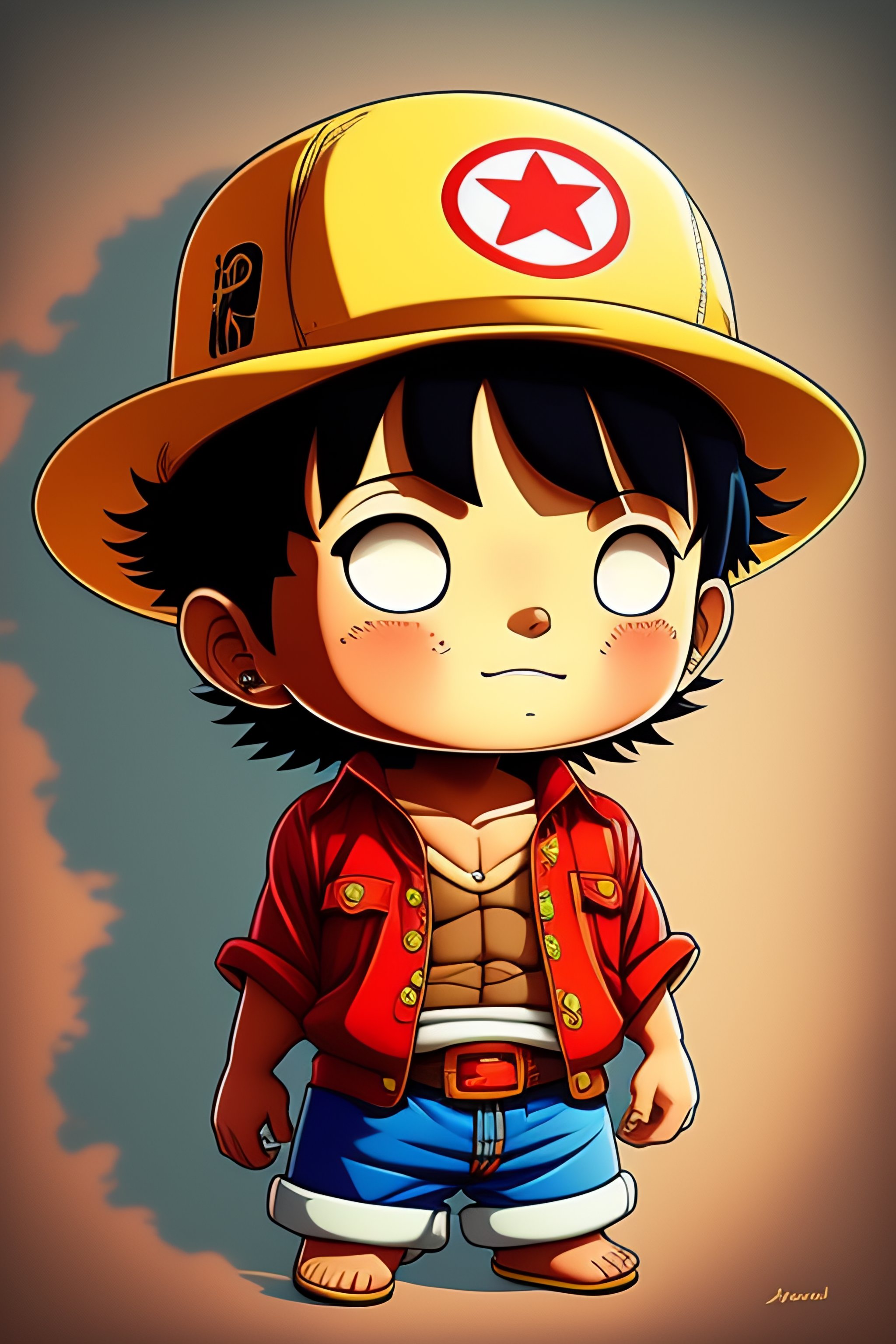 Lexica - Cute and adorable luffy cartoon baby