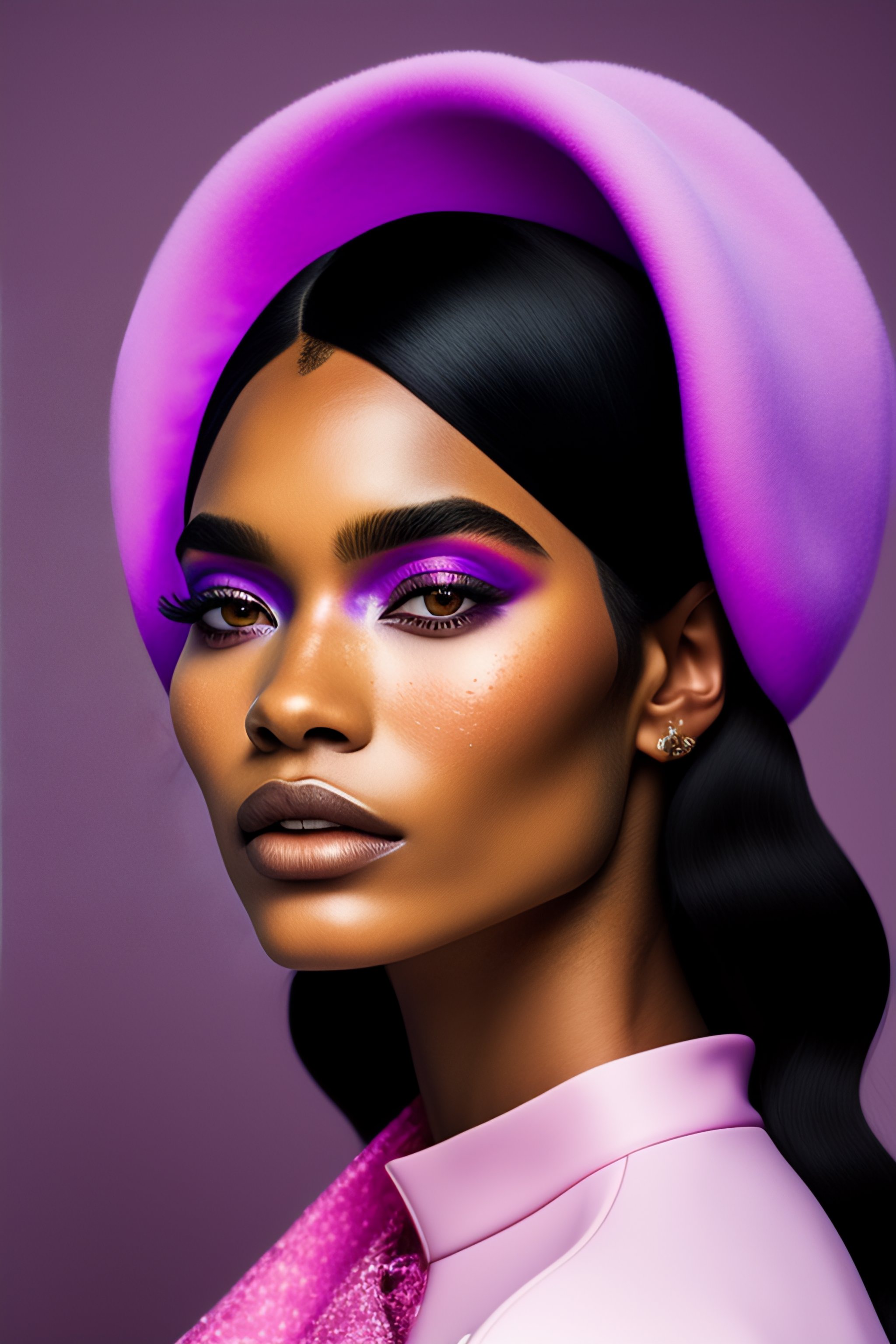 Lexica - A photo close-up of a beautiful black haired woman with light ...