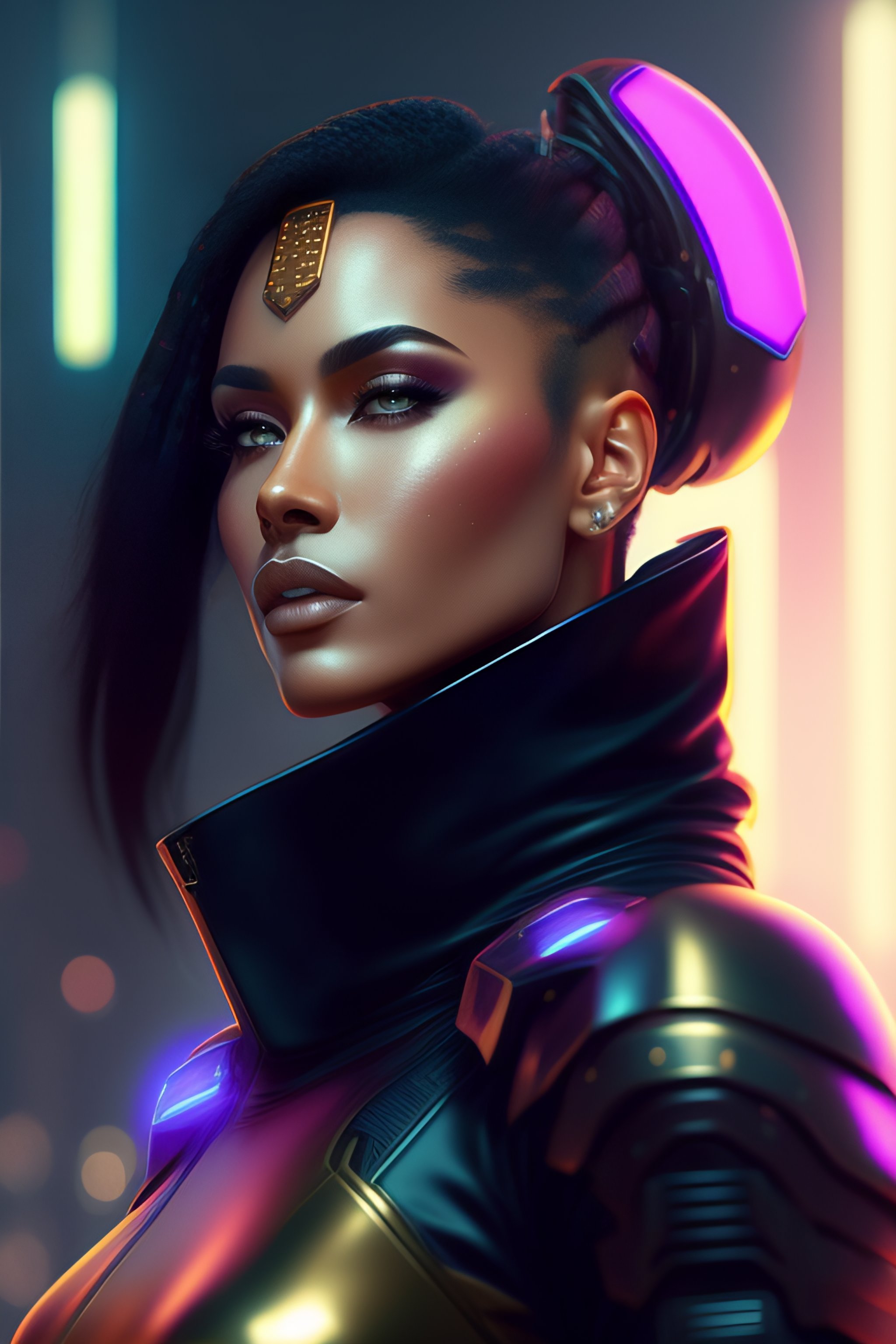 Lexica - Profile!! cyberpunk android portrait, light skin, sci-fi armor ...
