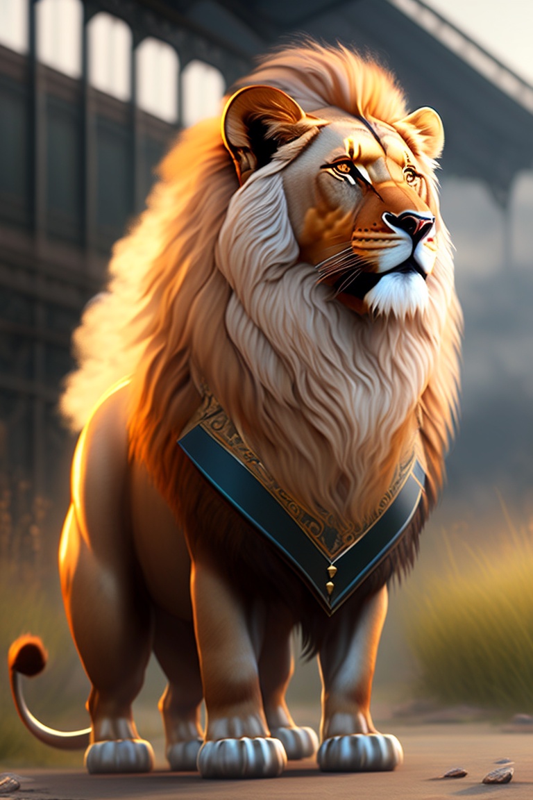 Lexica - Steampunk Lion,unreal engine,realistic,