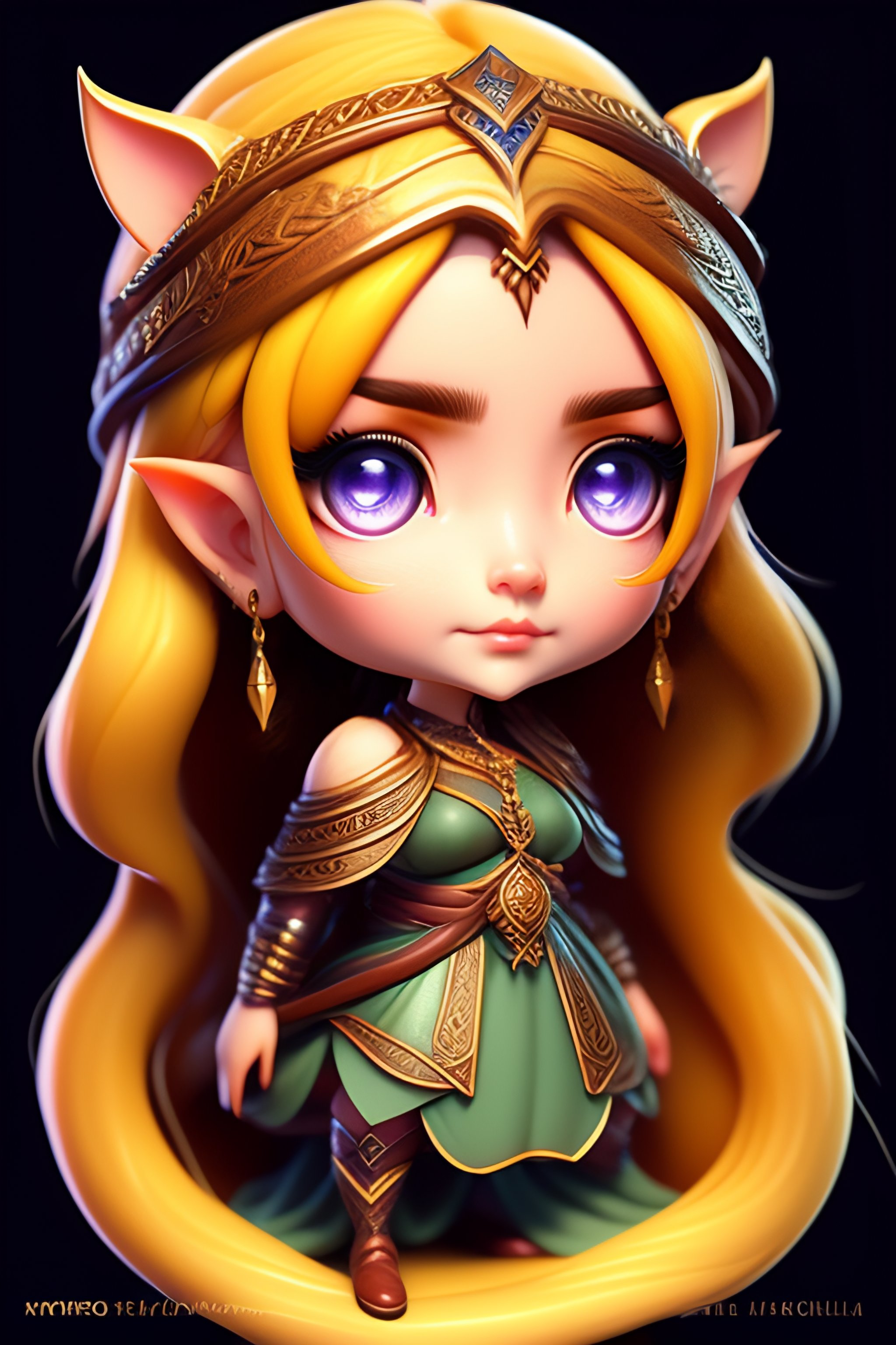 Lexica - Comfy elvish chibi goddess
