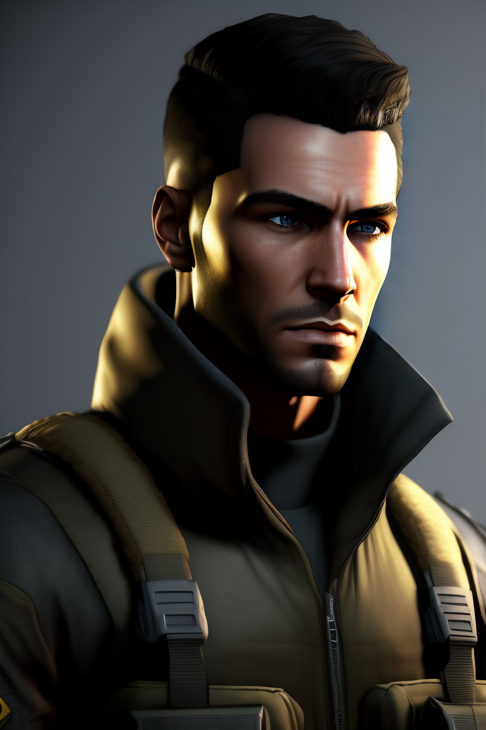 Lexica - Soldier on model of Logan in call of duty Ghost, realis