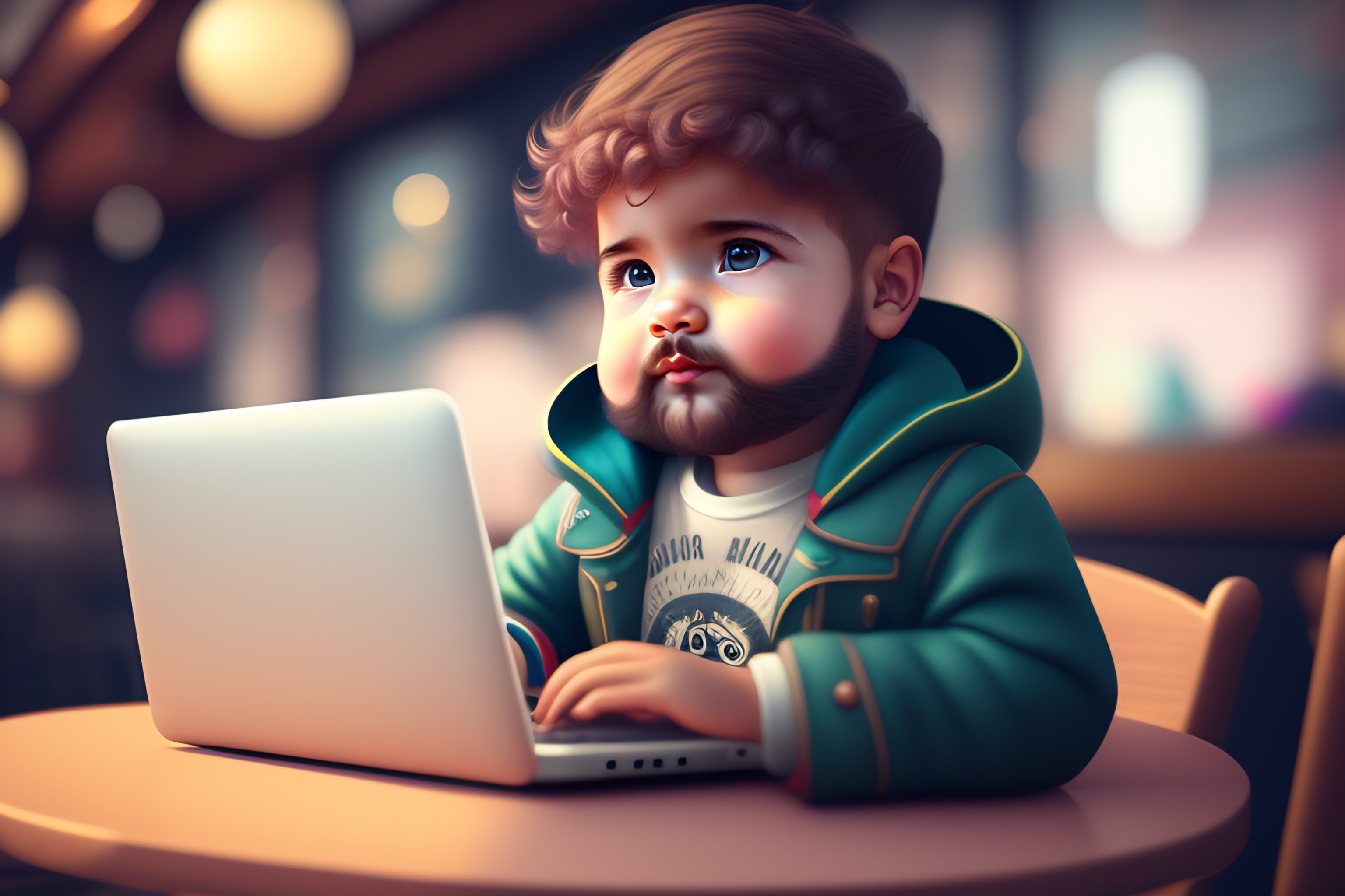 Lexica - Cute and adorable cartoon fluffy baby rhea, looking like a ...