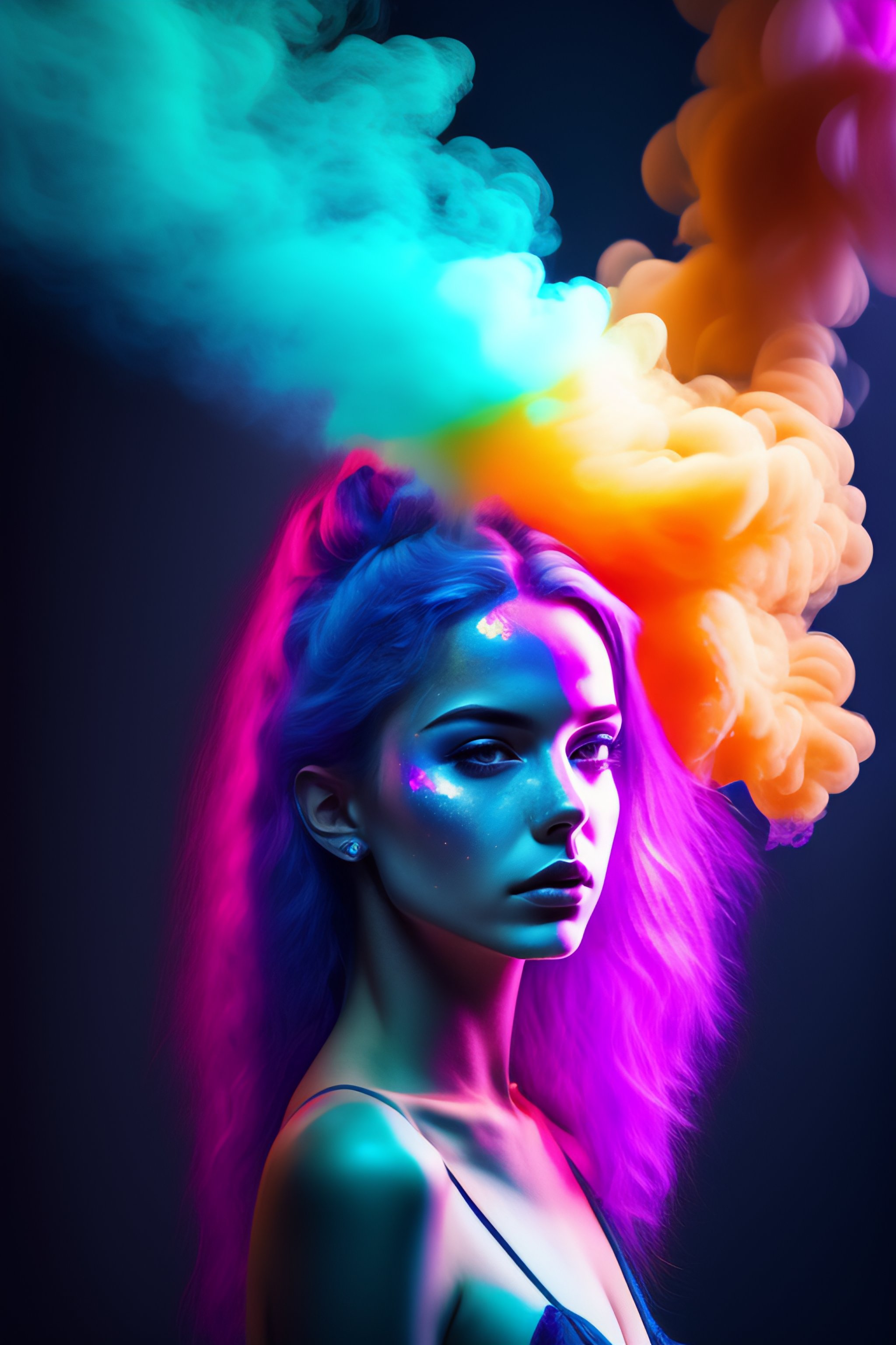 Rainbow Smoke Girl