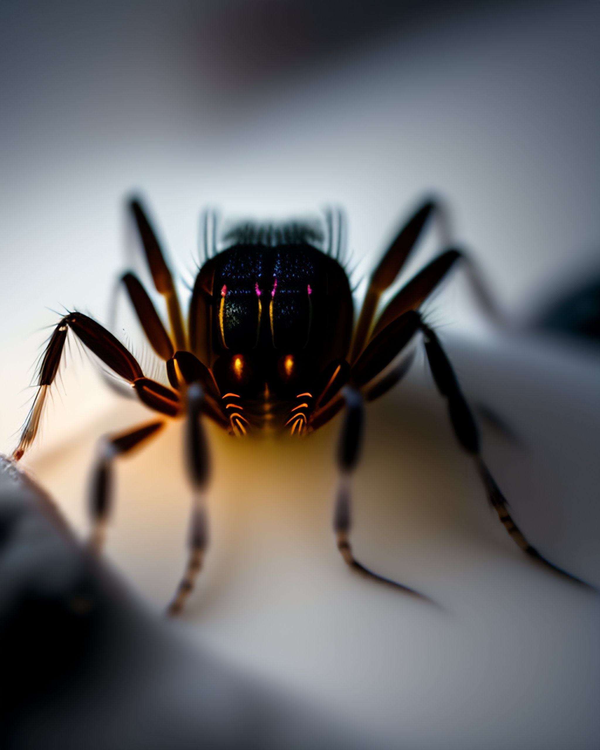 Lexica - Creature humanoid spider dark obscured by fog, grainy camera ...