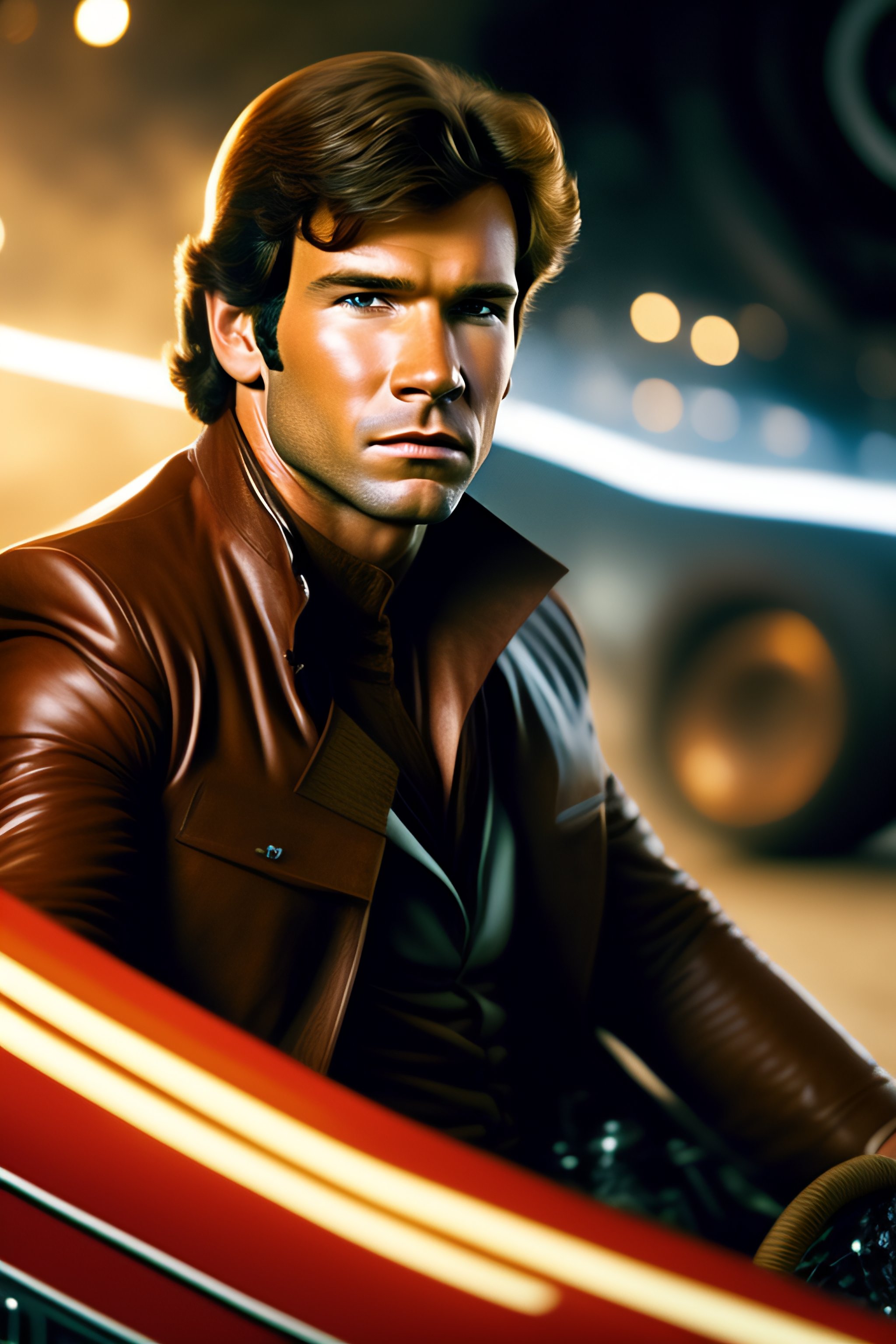 Lexica - Han solo racing a car