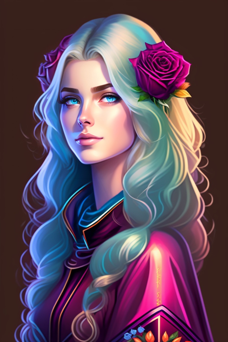 Lexica - An anthropomorphic beautiful teenage girl with long wavy blonde hair borderlands ...