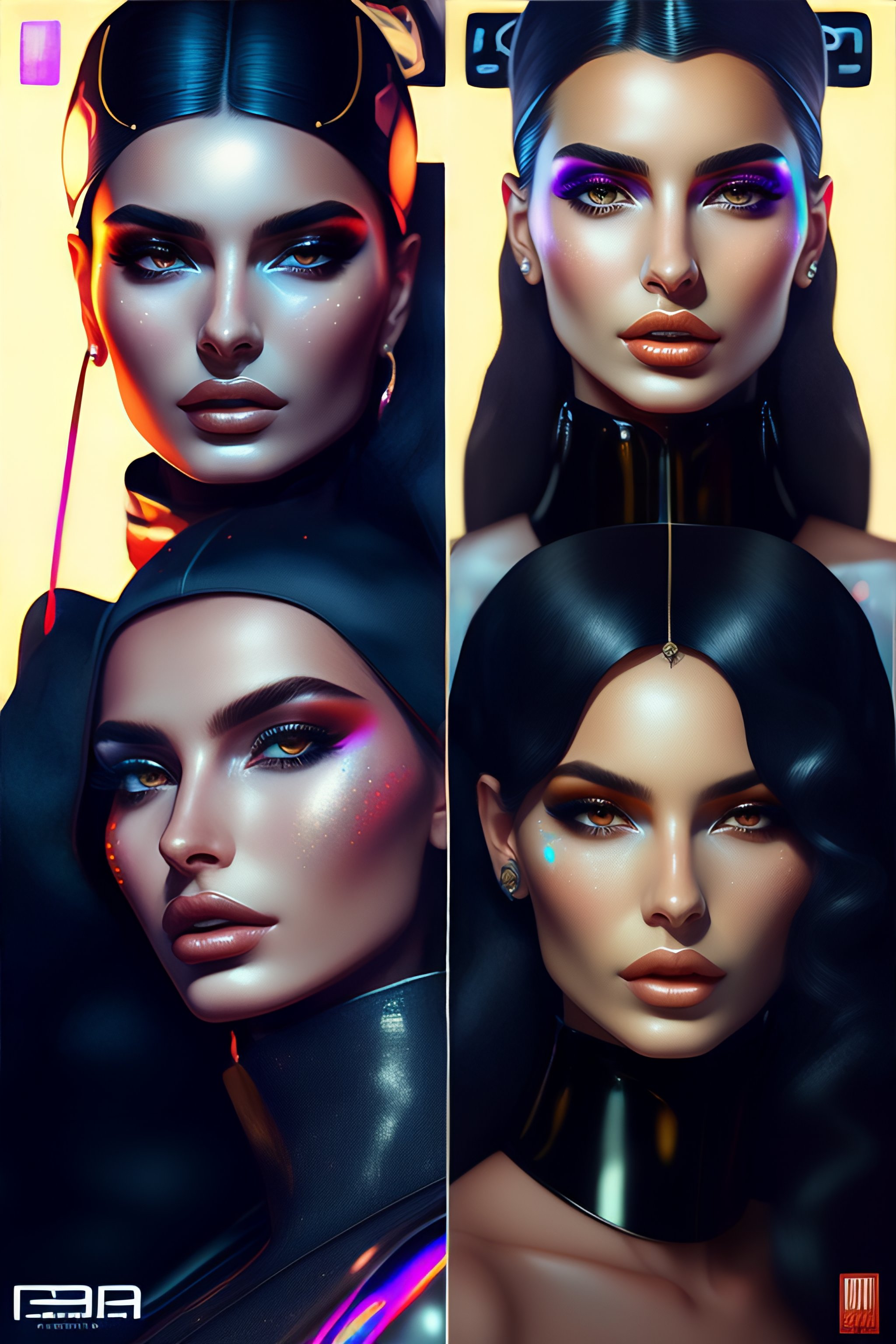 Lexica - Emily ratajkowski detailed portrait Neon Operator Girl ...