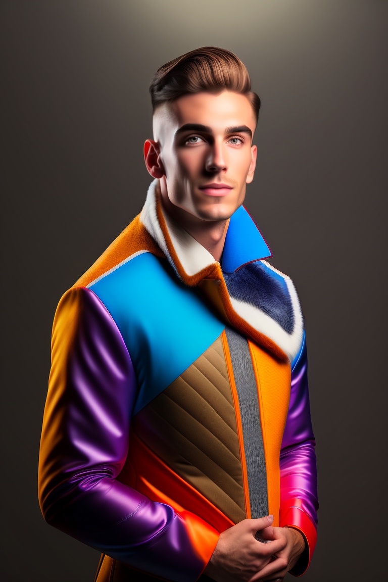 Lexica - Portrait photography of a man and the spectacular colourful ...