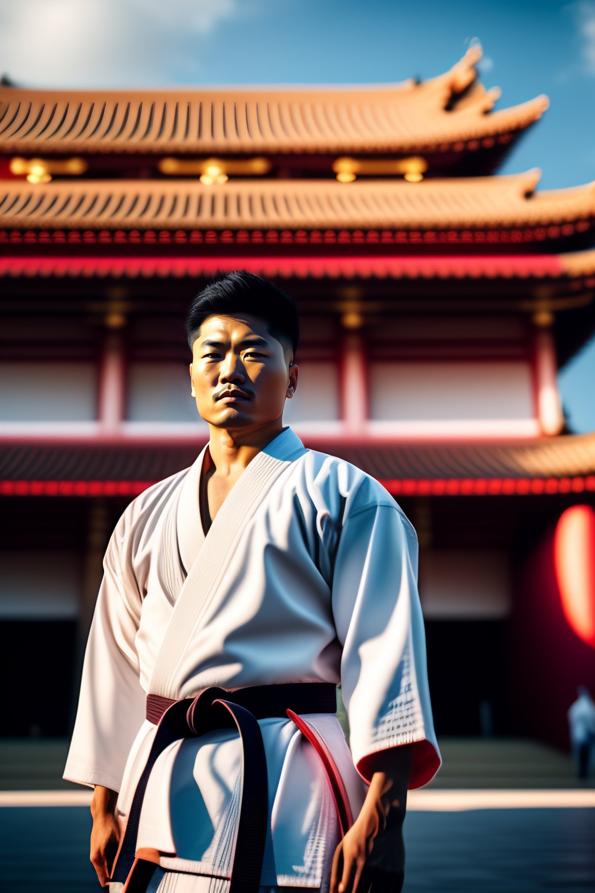 Lexica - Portrait of karate behind the shuri castle