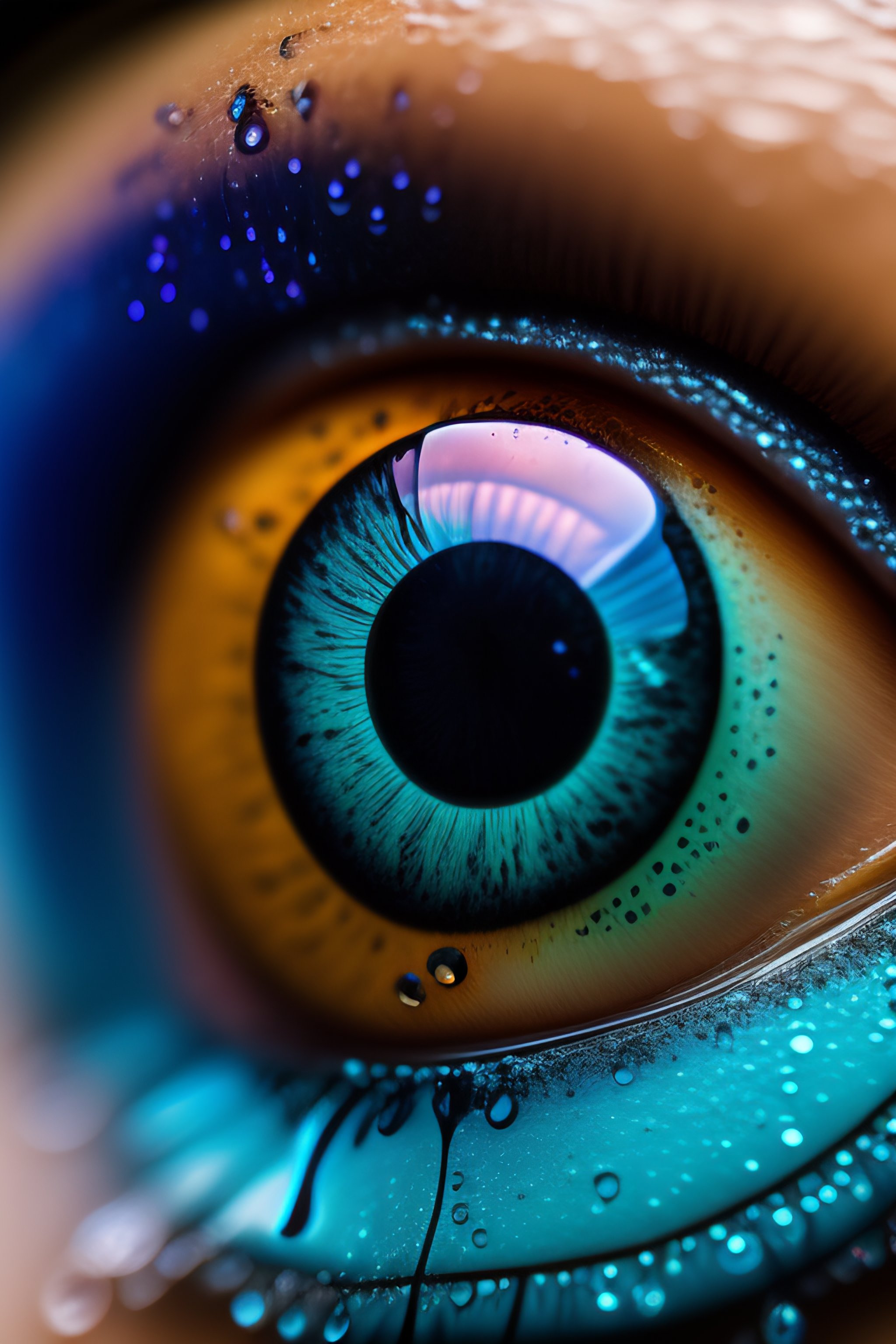 Lexica - Rain drops on eye