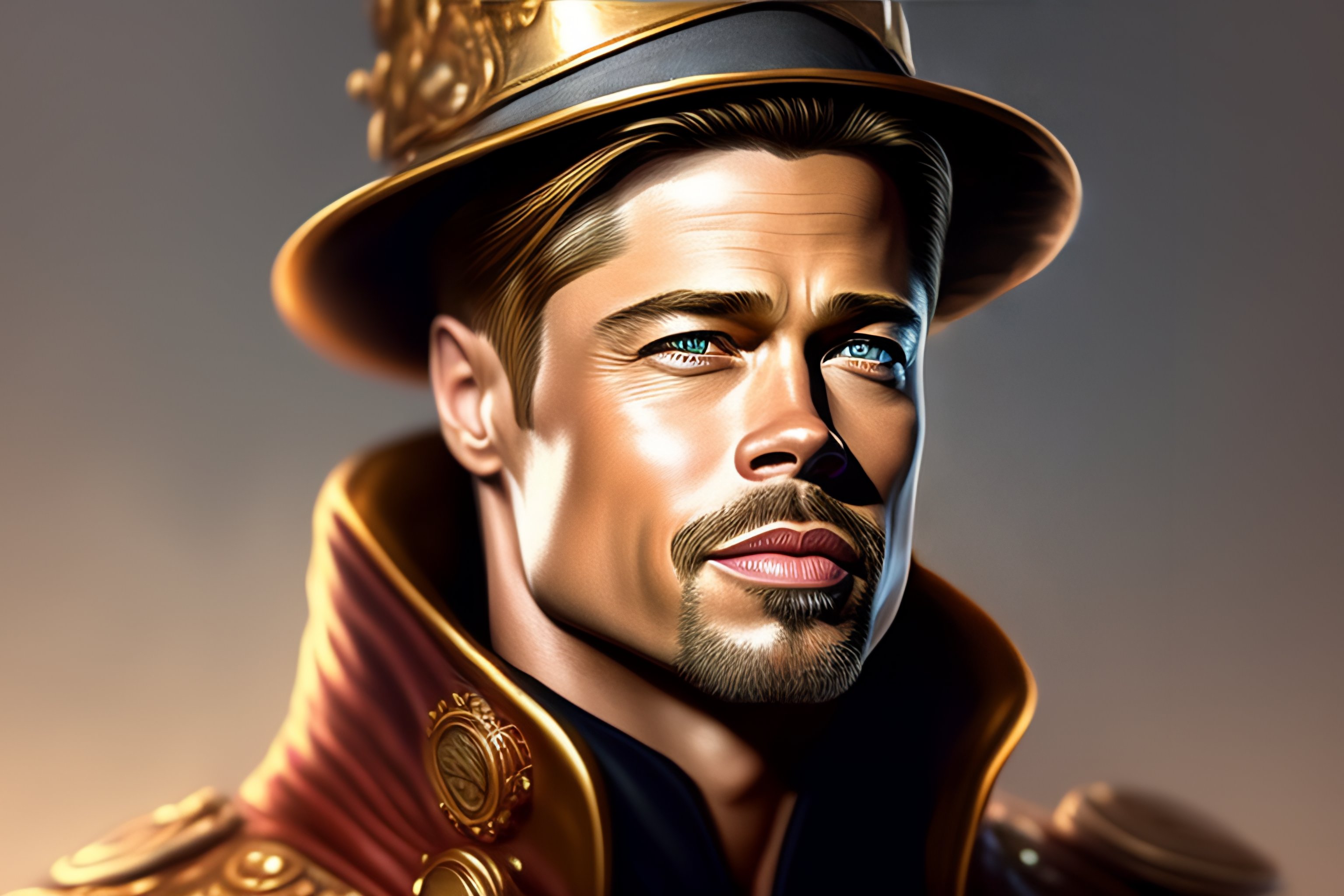 Lexica - Brad pitt digital painting, artstation, concept art, steampunk ...