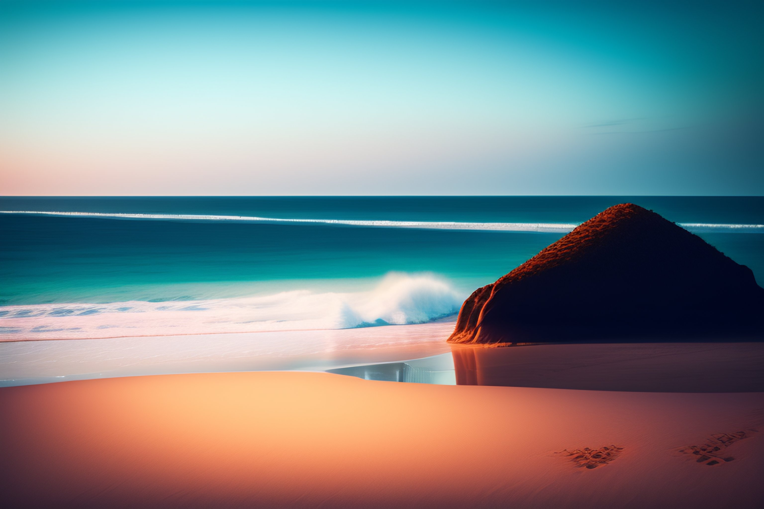 Lexica - Hellscape of the beach album cover, modern, film, soft ...