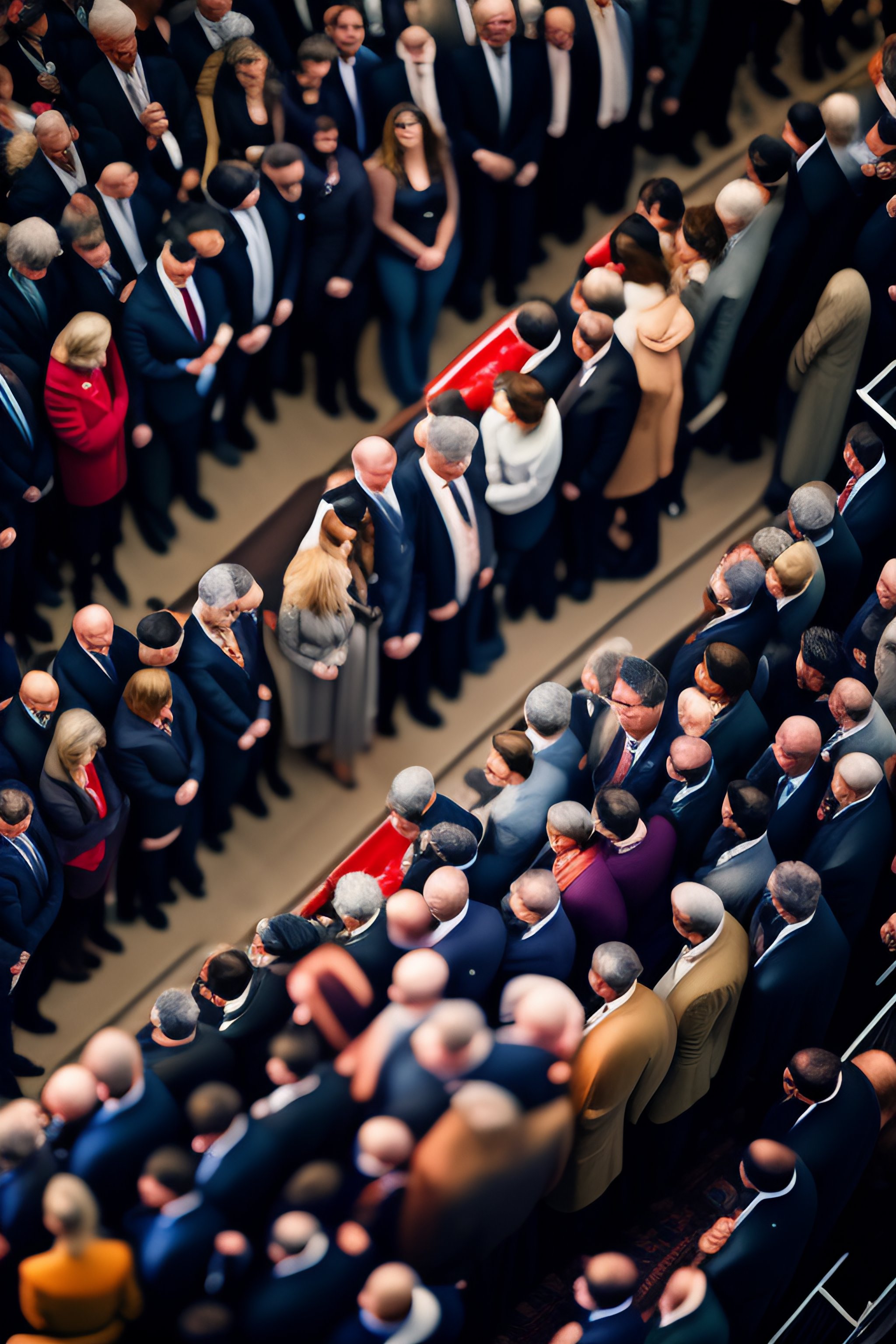 Lexica - Crowd seen from above gathered to form a symbol