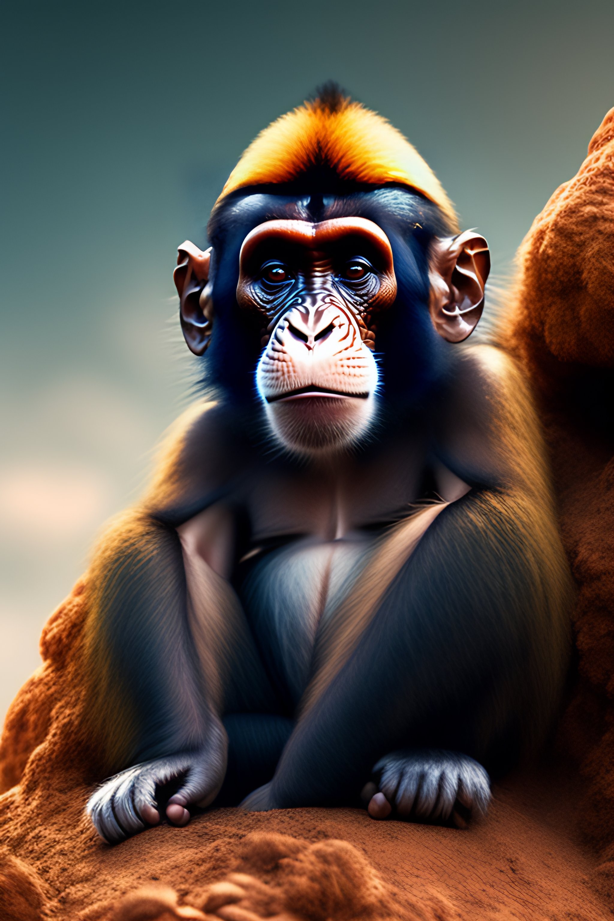 Lexica - Super rich monkey wearing expensive clothes