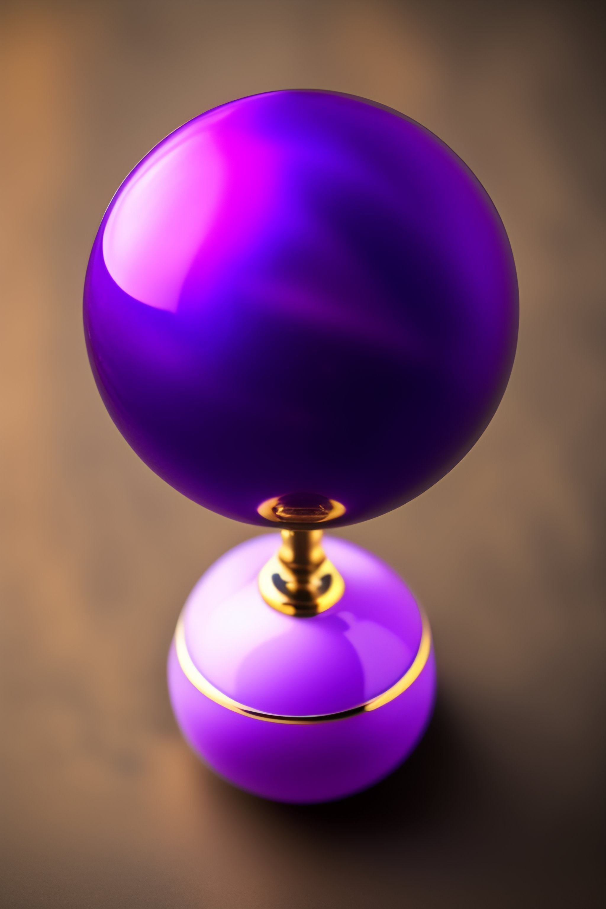 Lexica - Purple spirit ball on gold staff