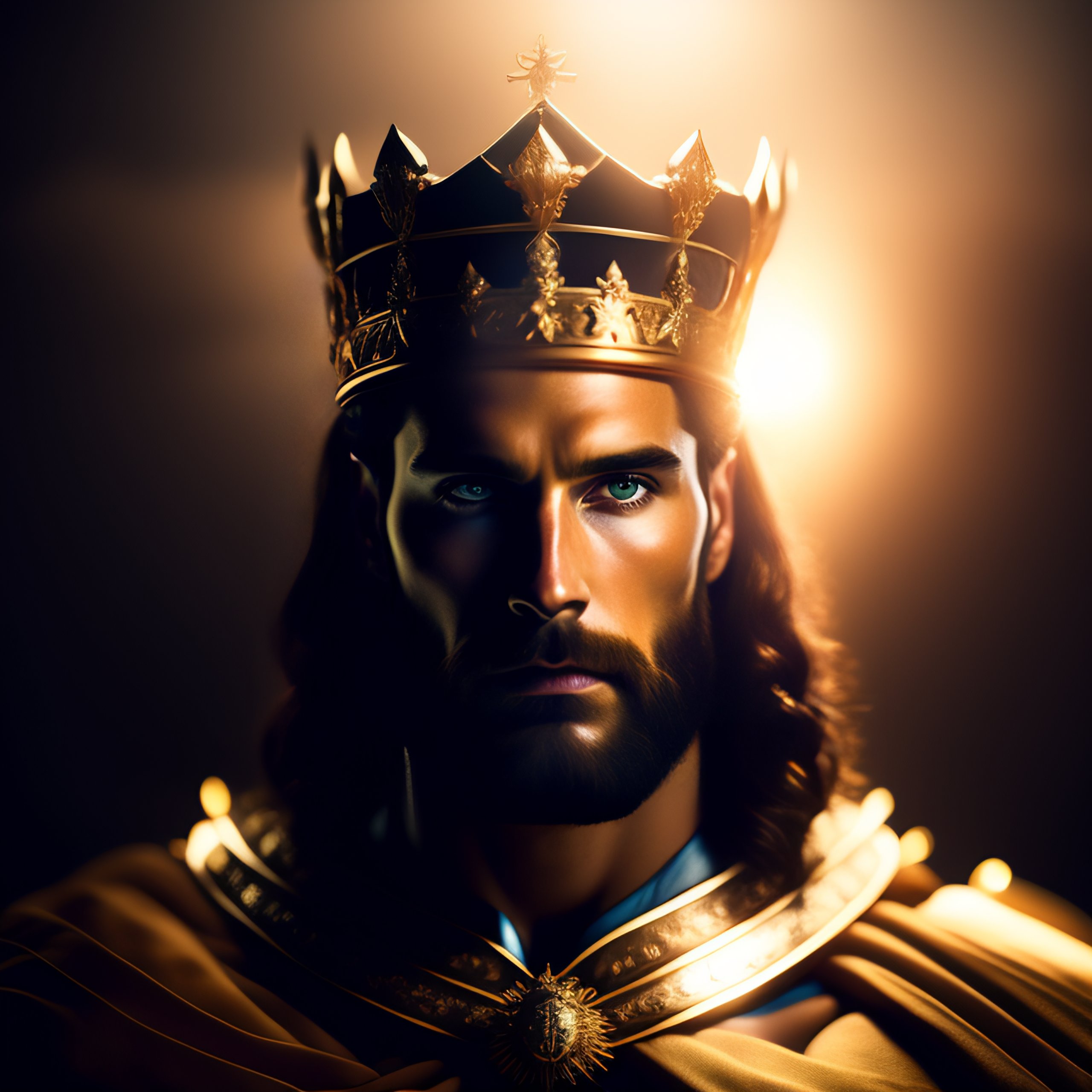 Lexica - Jesus, king, crown of thorns, realistic photography, shining ...