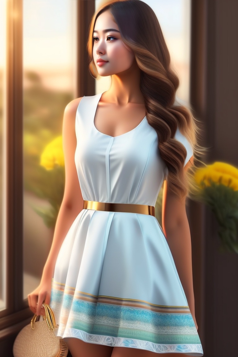 Lexica - Make myself a girl in sundress, 4k